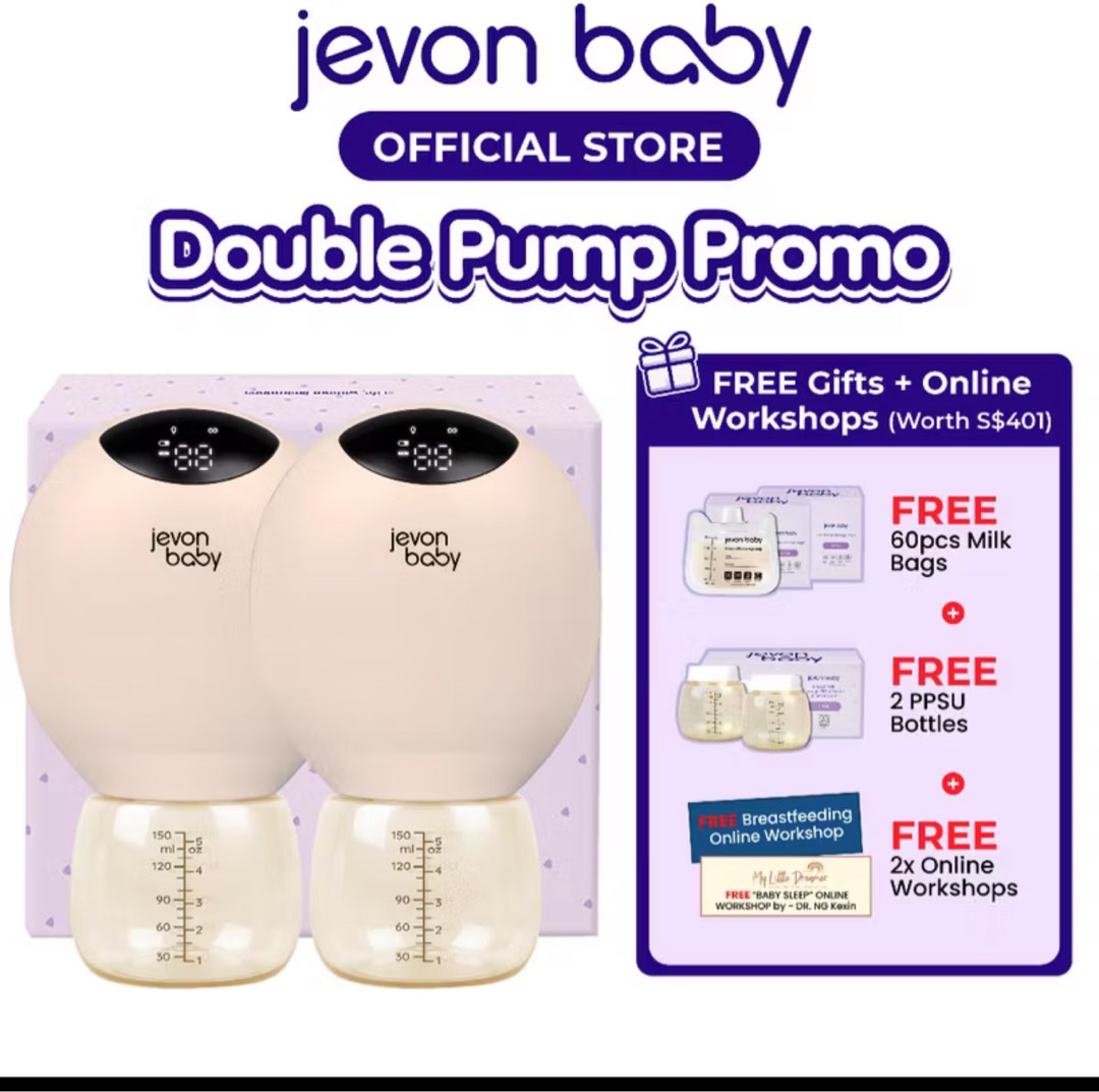 (SUPER NEW) Jevon Baby Double Electric Breast Pump Set, Babies & Kids ...