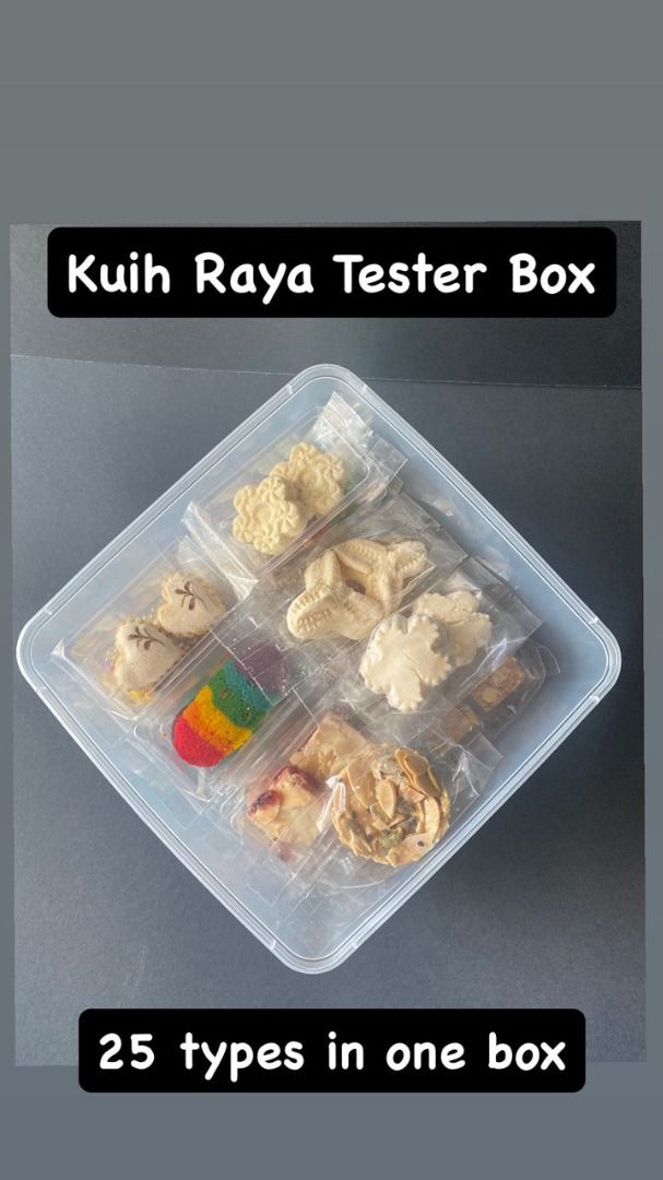 Kuih Raya Trial Box - 25 Types in one container, Food & Drinks ...