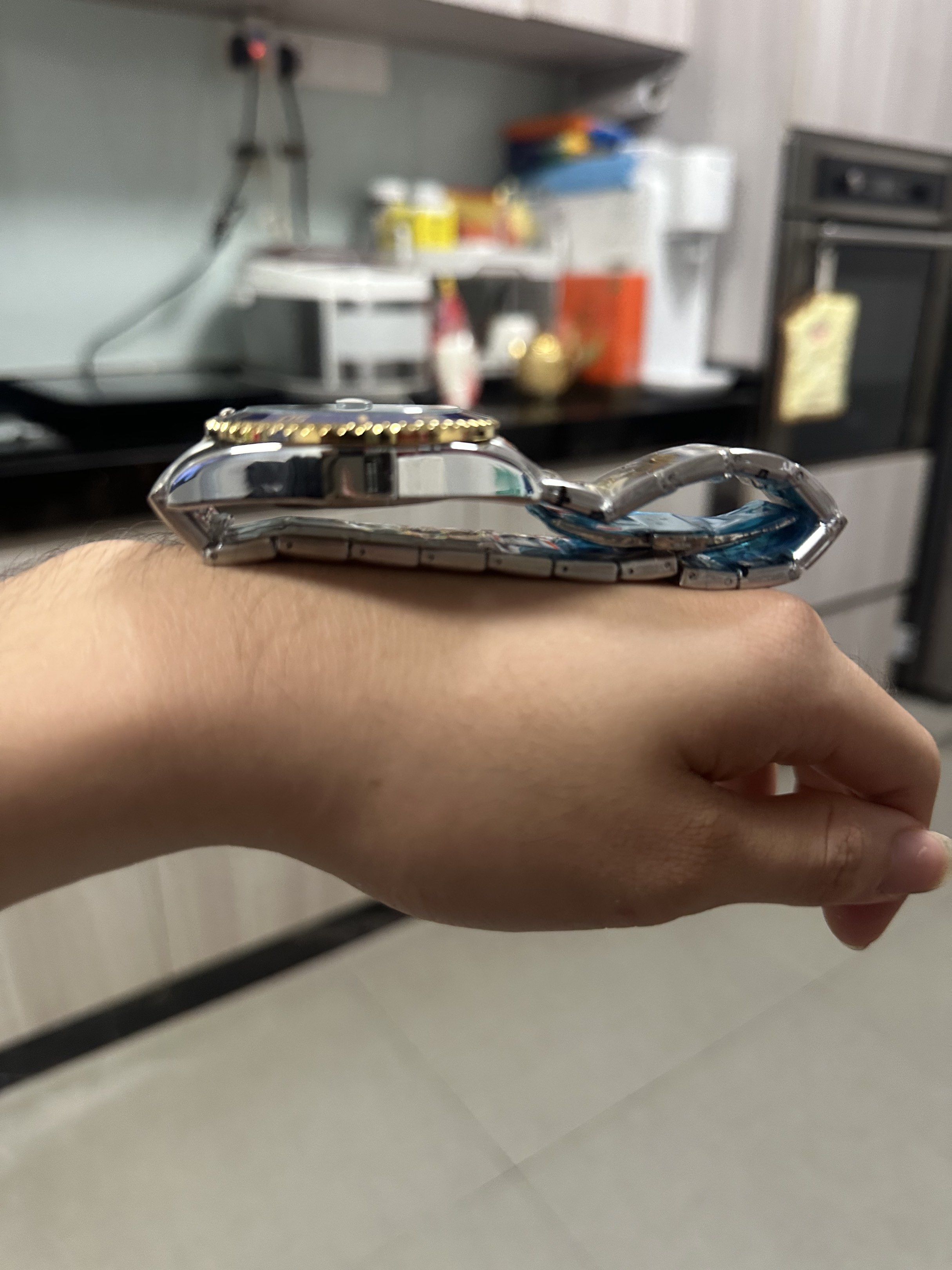 LIGE Men's Watch - Blue and Gold, Men's Fashion, Watches & Accessories ...