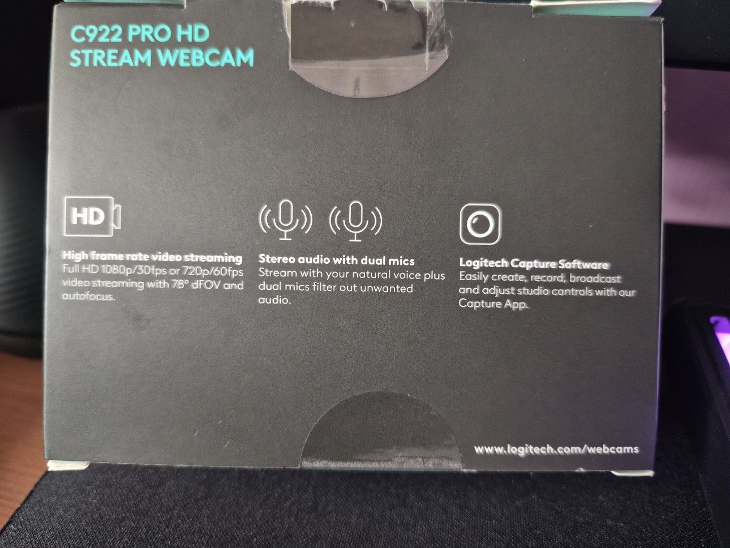 Logitech C922 Pro Stream Webcam, Computers & Tech, Parts & Accessories ...
