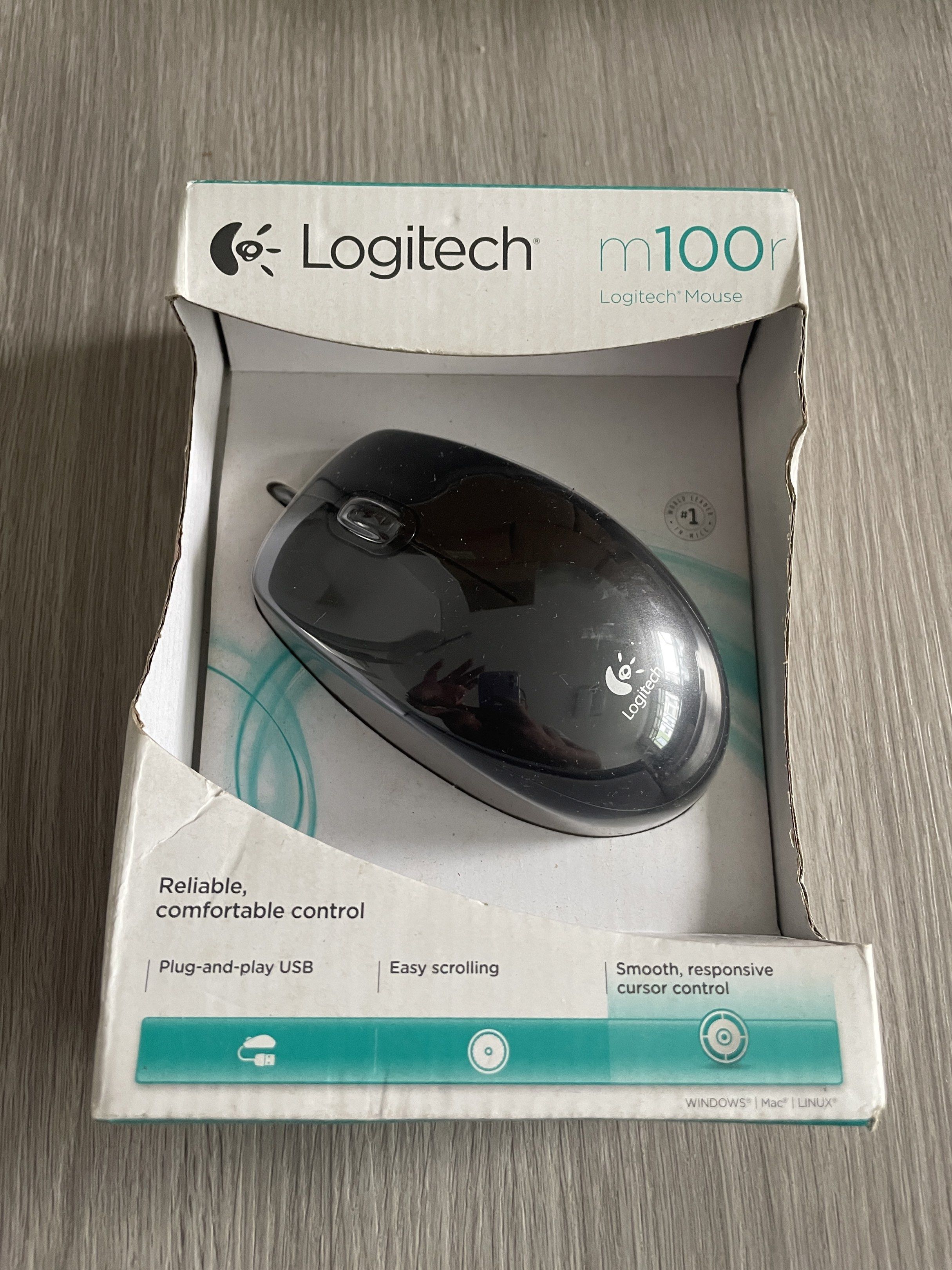 Logitech M100r Wired Mouse, Computers & Tech, Parts & Accessories ...