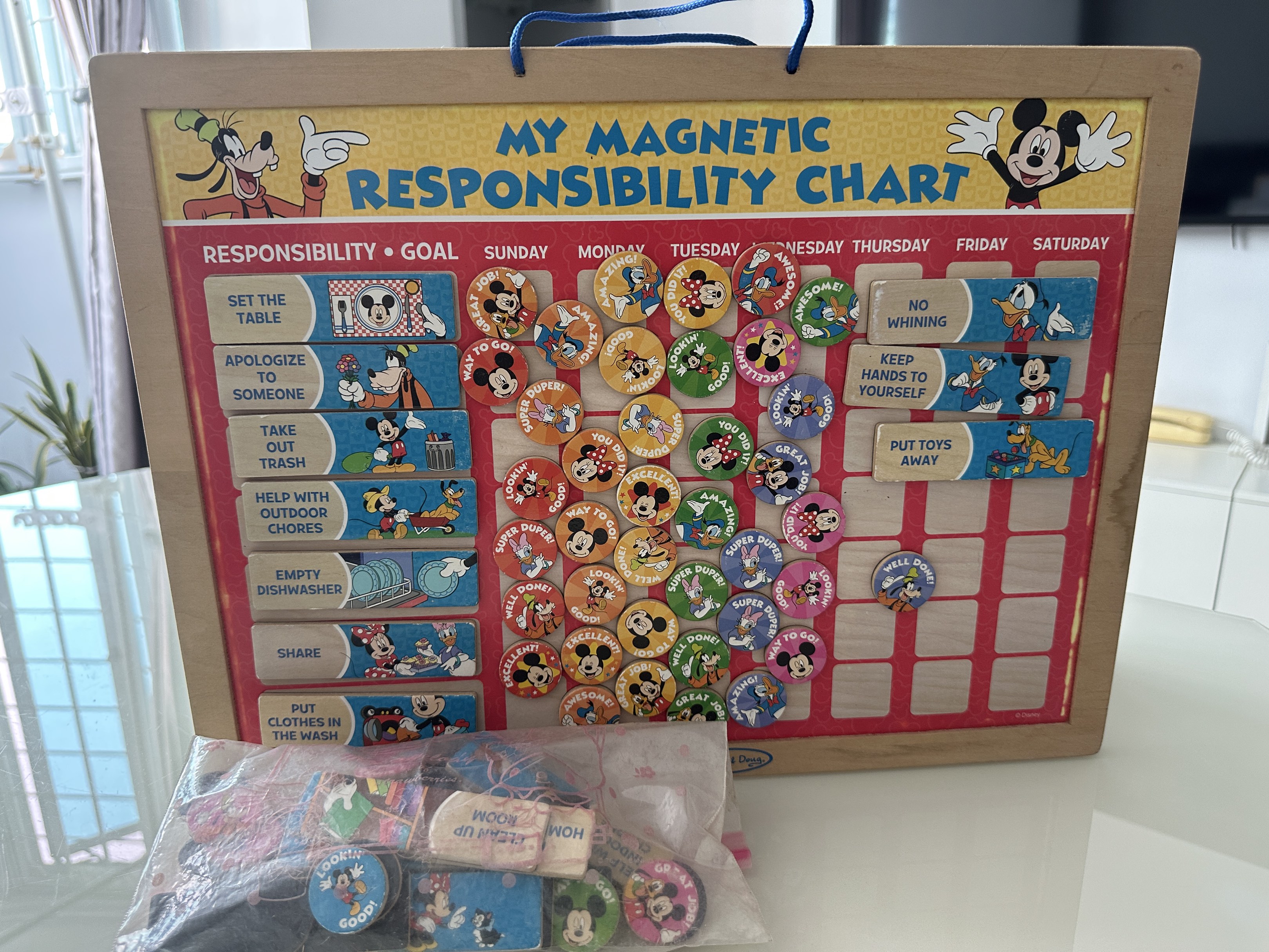 Melissa & Doug Disney Magnetic Responsibility Chart, Babies & Kids ...