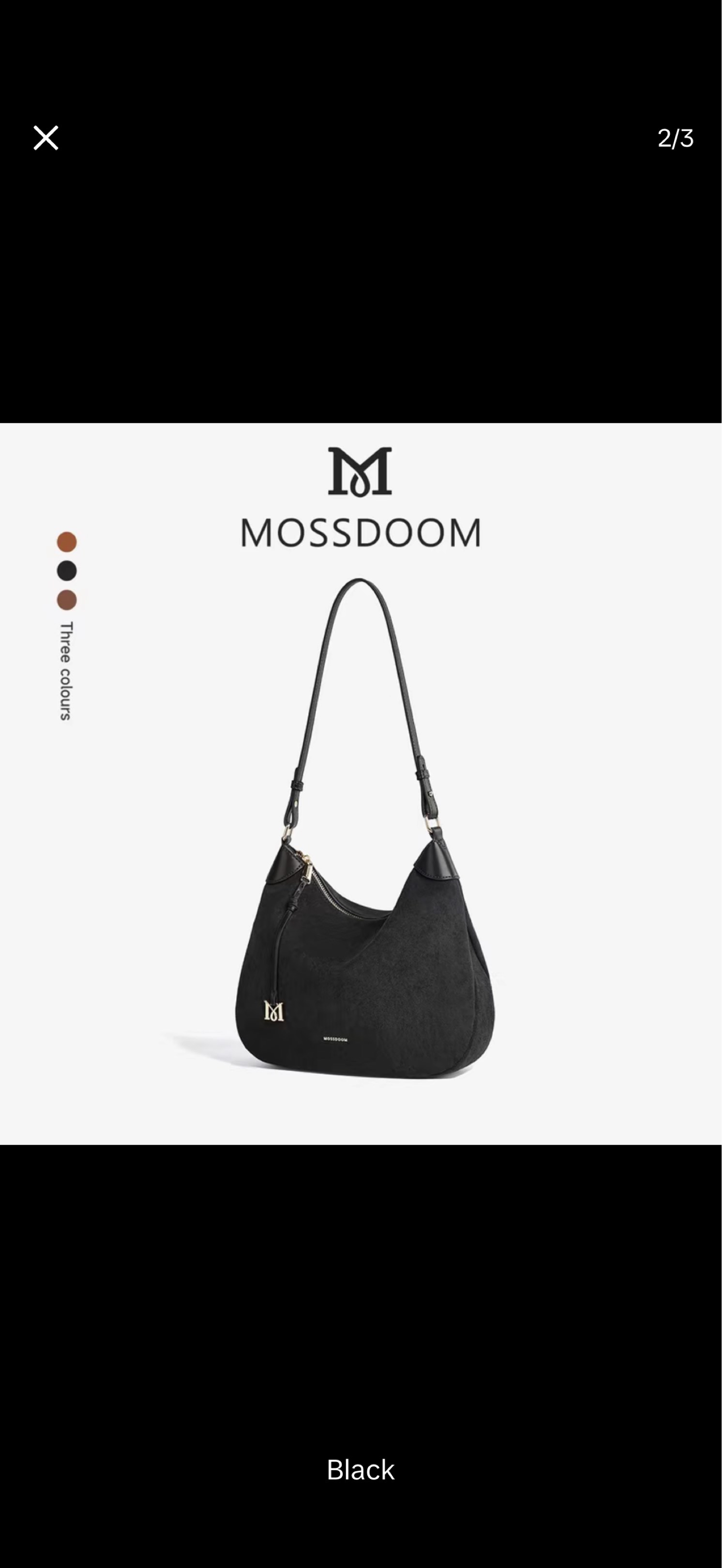 MOSSDOOM Black Hobo Bag, Women's Fashion, Bags & Wallets, Shoulder Bags ...