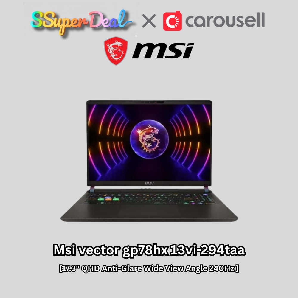 Msi vector gp78hx 13vi-294taa [17.3" QHD Anti-Glare Wide View Angle ...