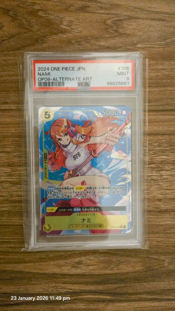 One Piece Nami OP08-106 PSA 9, Hobbies & Toys, Toys & Games on Carousell