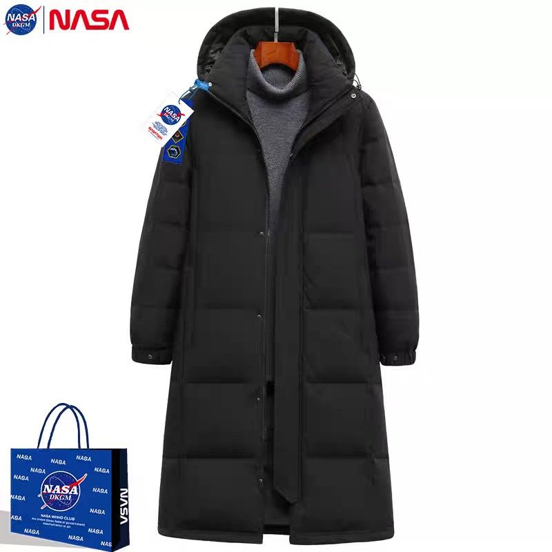 NASA Long Down Jacket - Black, Men's Fashion, Coats, Jackets and ...