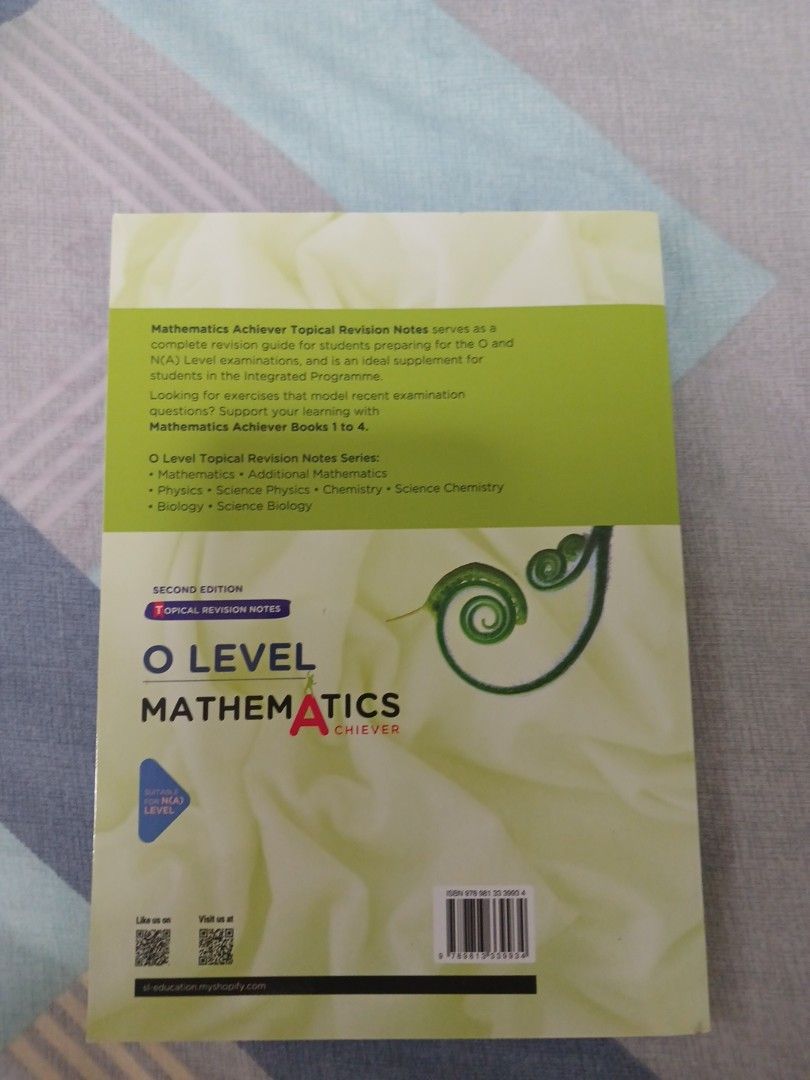 O Level Mathematics Achiever Topical Revision Notes, Hobbies & Toys ...