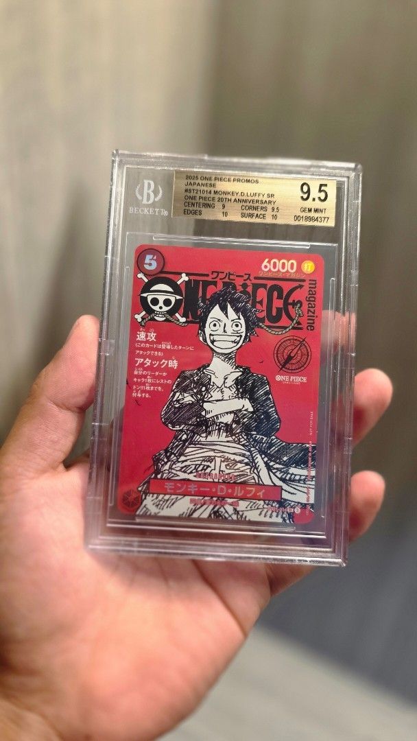 One Piece Card Game - Magazine Promo Card - Beckett Graded 9.5, Hobbies ...