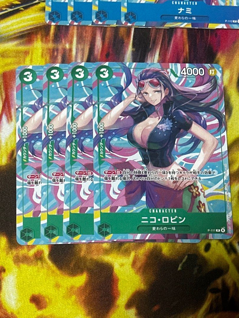 One Piece Card Game - Nico Robin P-111 Promo Card, Hobbies & Toys, Toys ...
