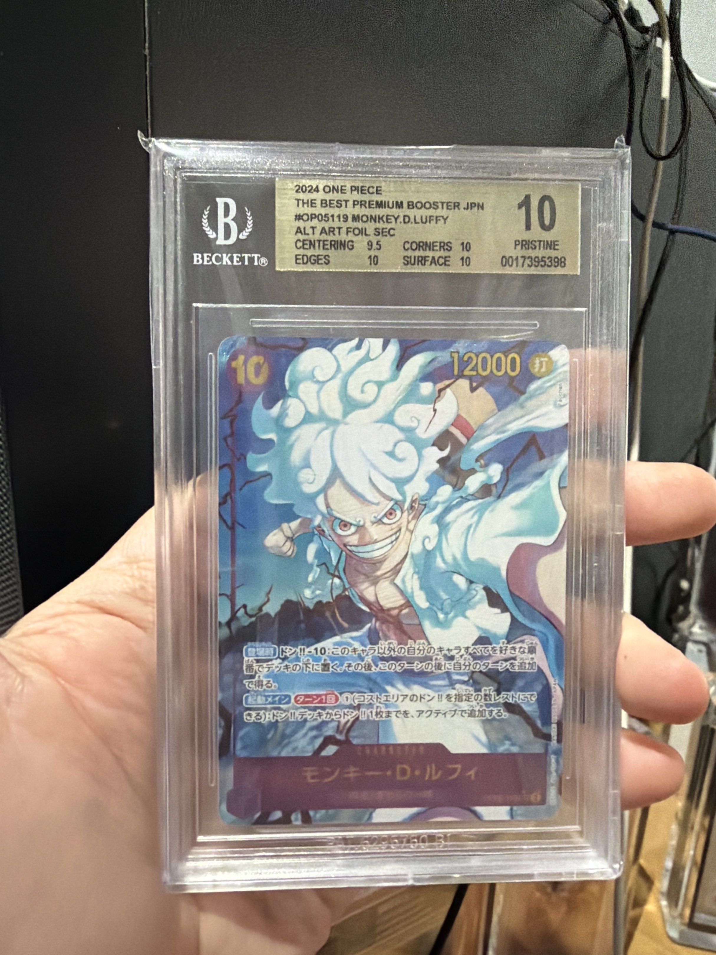 One Piece Monkey D. Luffy Alt Art SEC Beckett Graded 10, Hobbies & Toys ...