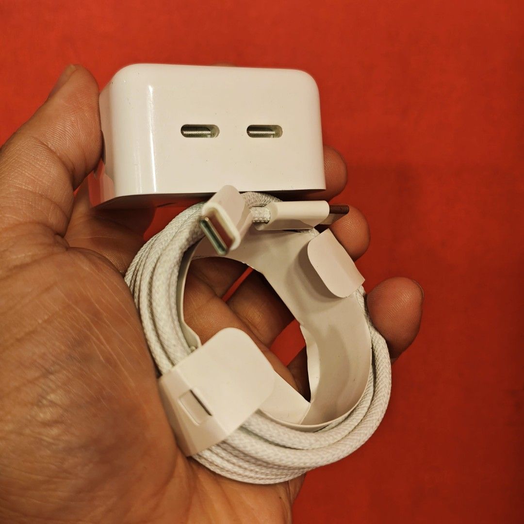 ORIGINAL 35W Dual USB-C Port Power Adapter & 240W USB-C Charge Cable ...