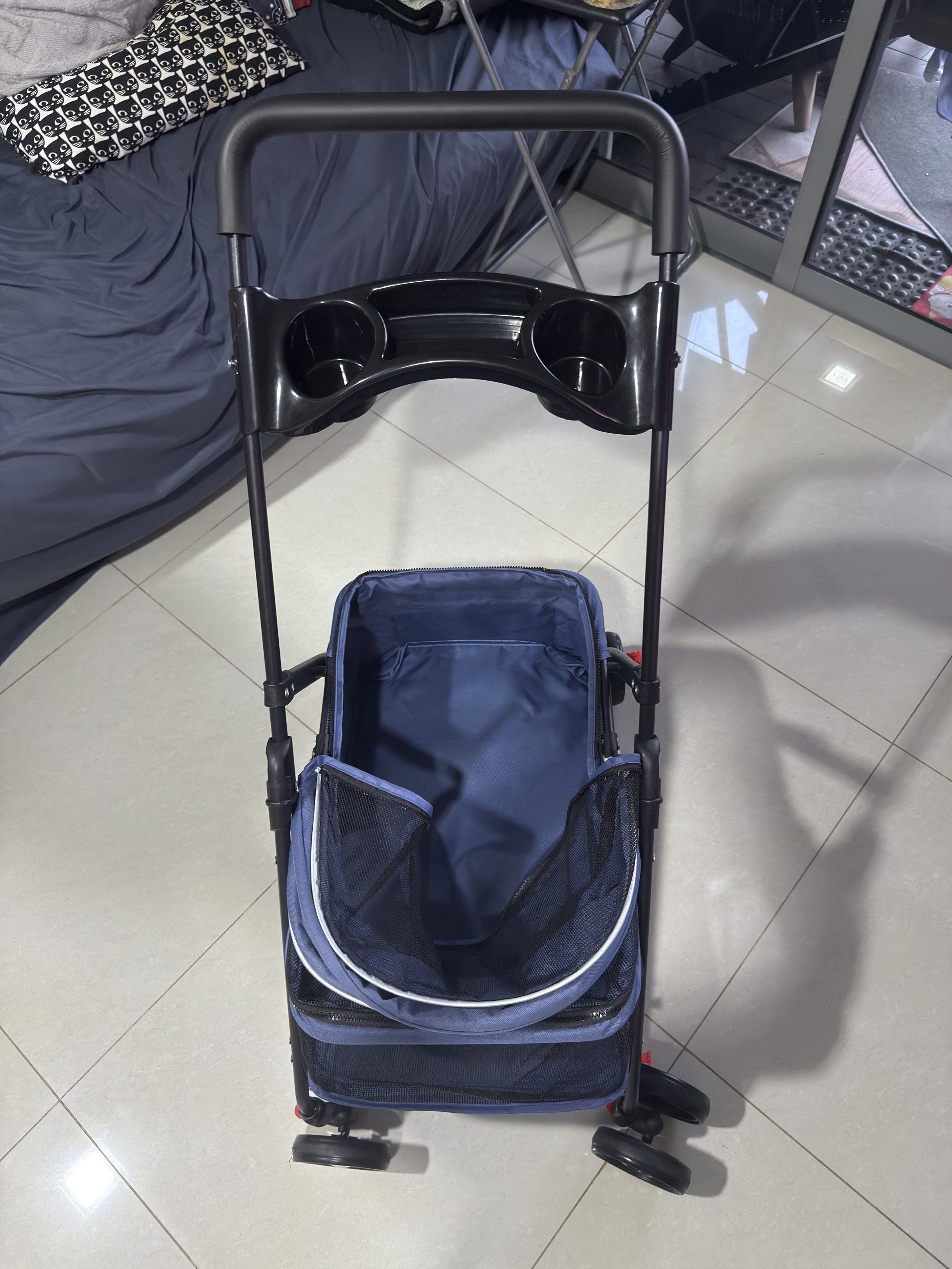 Pet Stroller - Navy Blue, Pet Supplies, Homes & Other Pet Accessories ...