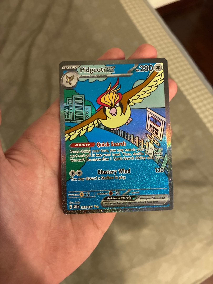 Pidgeot EX Pokemon Card, Hobbies & Toys, Toys & Games on Carousell
