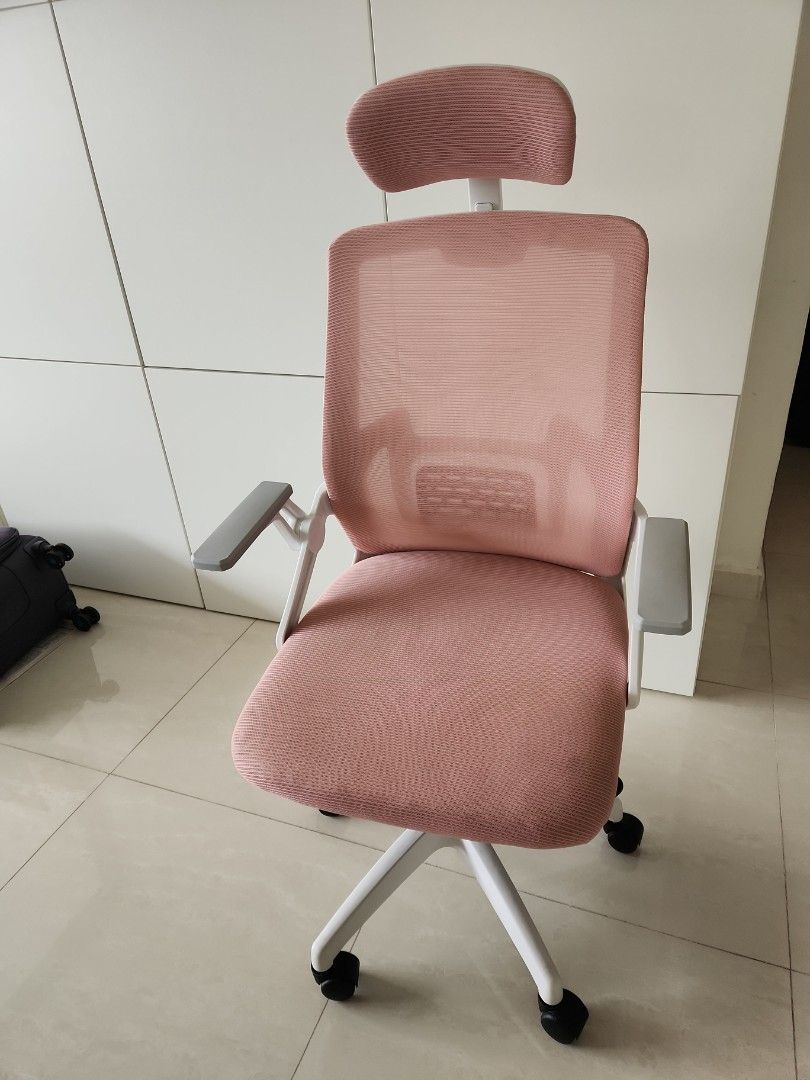 Pink Ergonomic Office Chair, Furniture & Home Living, Furniture, Chairs ...