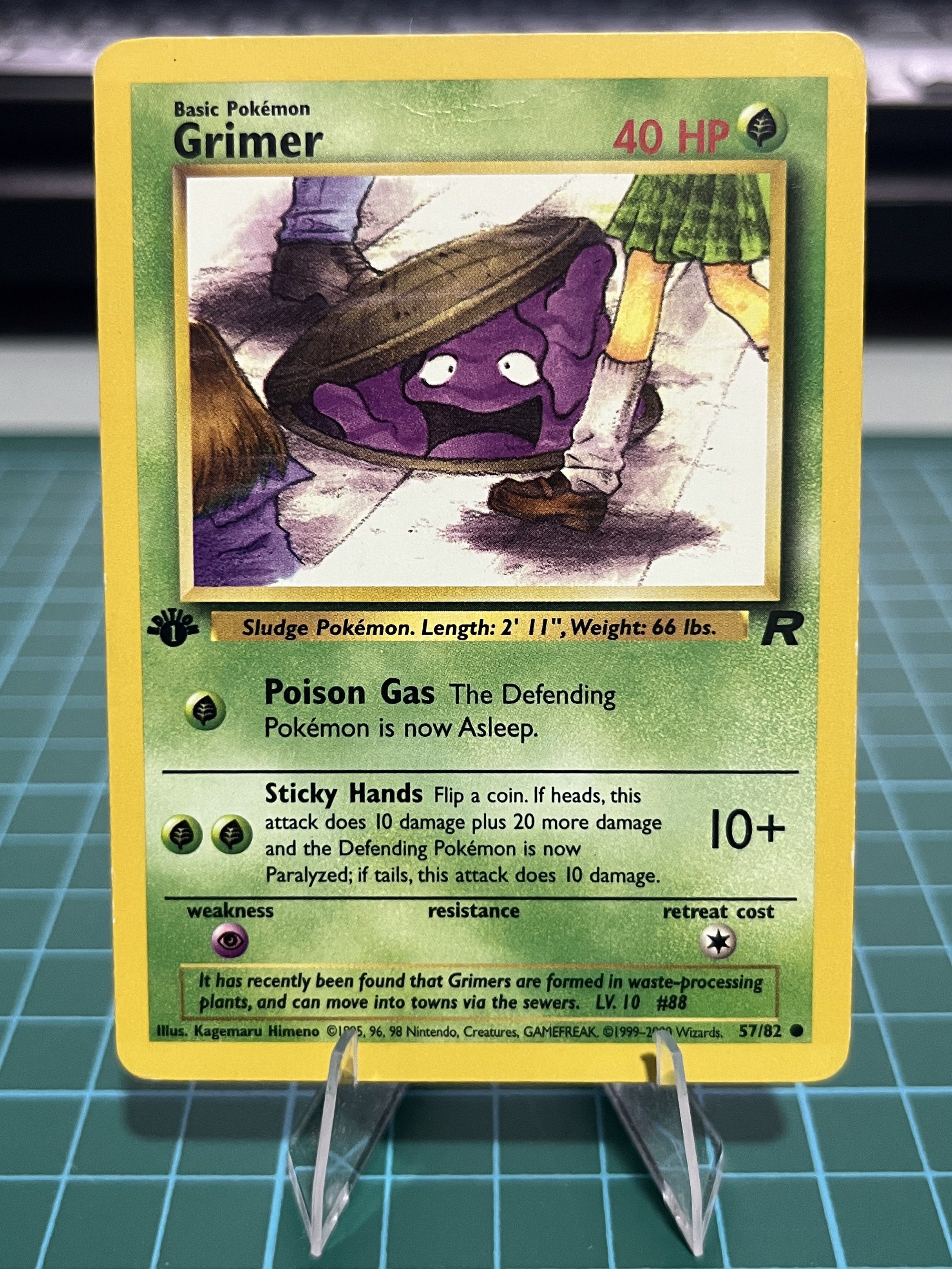 Pokemon First Edition Team Rocket - Grimer (57/82), Hobbies & Toys ...