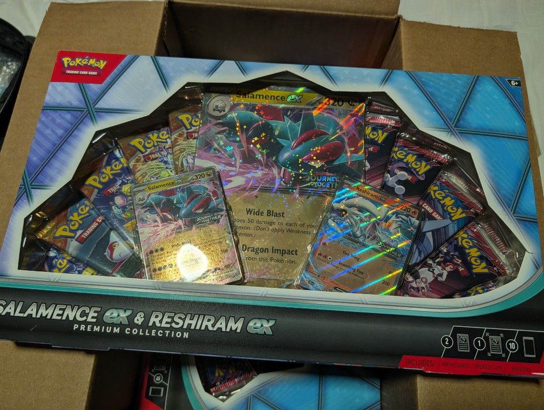 Pokemon Salamence EX & Reshiram EX Premium Collection, Hobbies & Toys ...