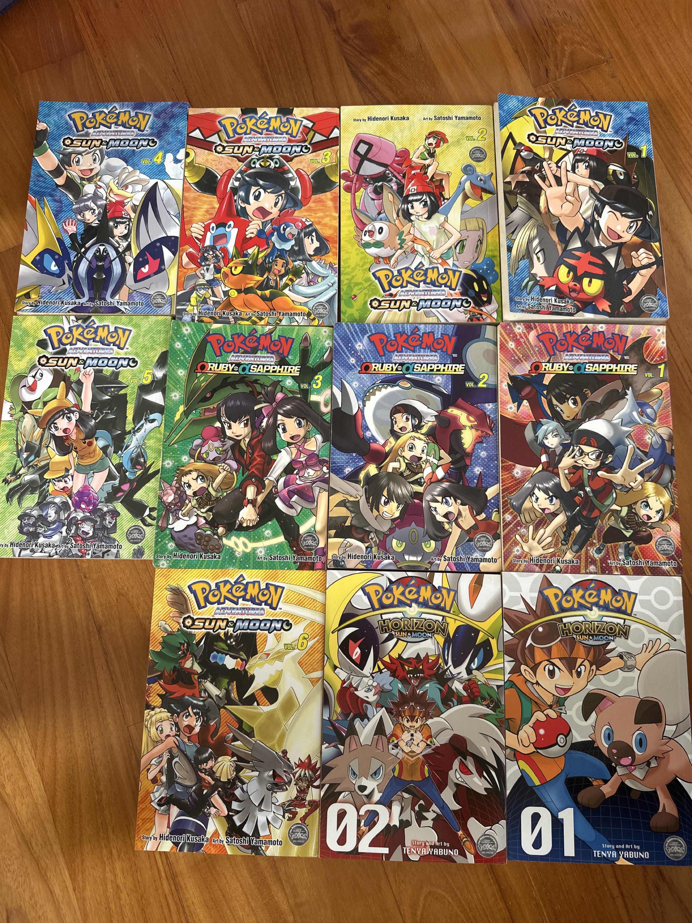 Pokémon comic book adventures sun & moon ruby & sapphire horizon sun ...