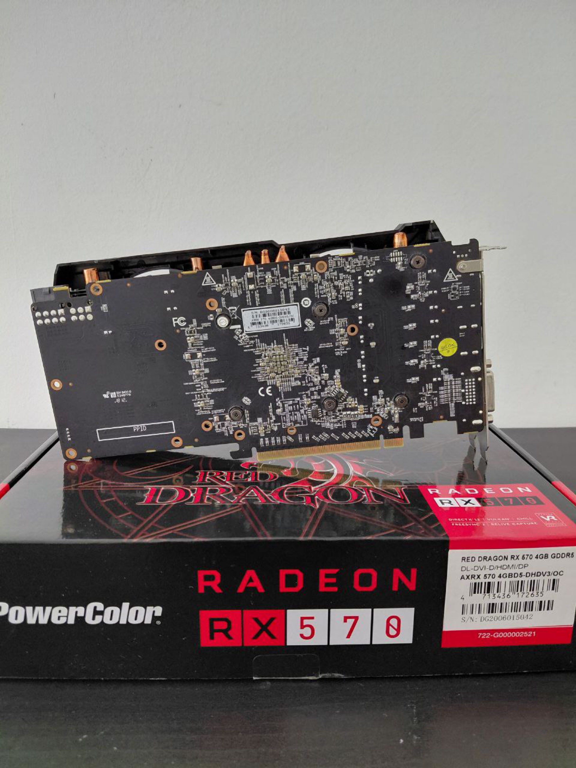 PowerColor Radeon RX 570 4GB Red Dragon Graphics Card, Computers & Tech ...