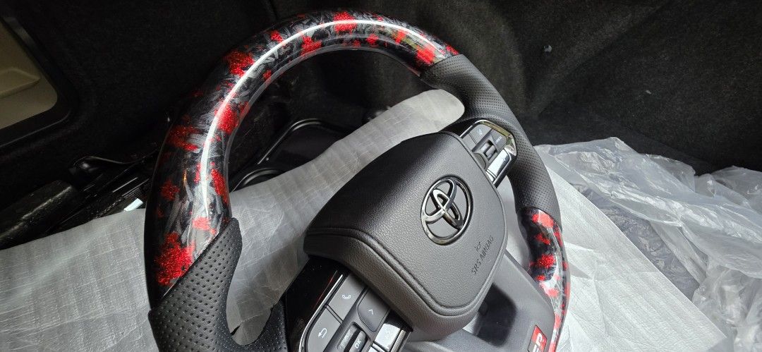 Red Carbon Toyota GR Steering Wheel Universal, Car Accessories ...