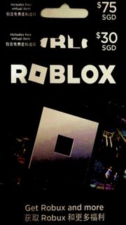 Roblox Gift Card - $75 SGD, Video Gaming, Gaming Accessories, Game Gift ...