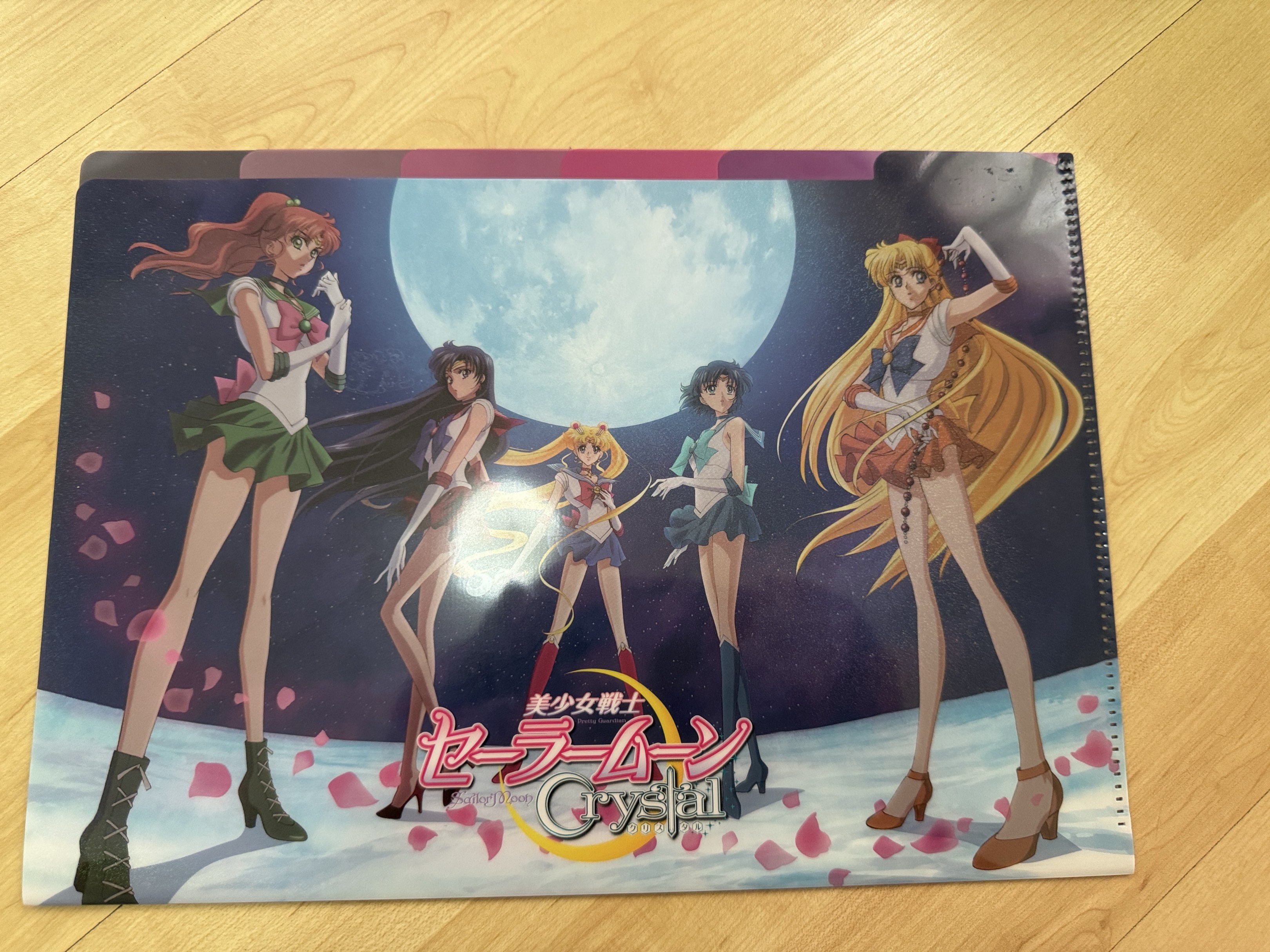 Sailor Moon Crystal Sparkly Tabbed Clearfile Folder Inner Scouts Clear ...