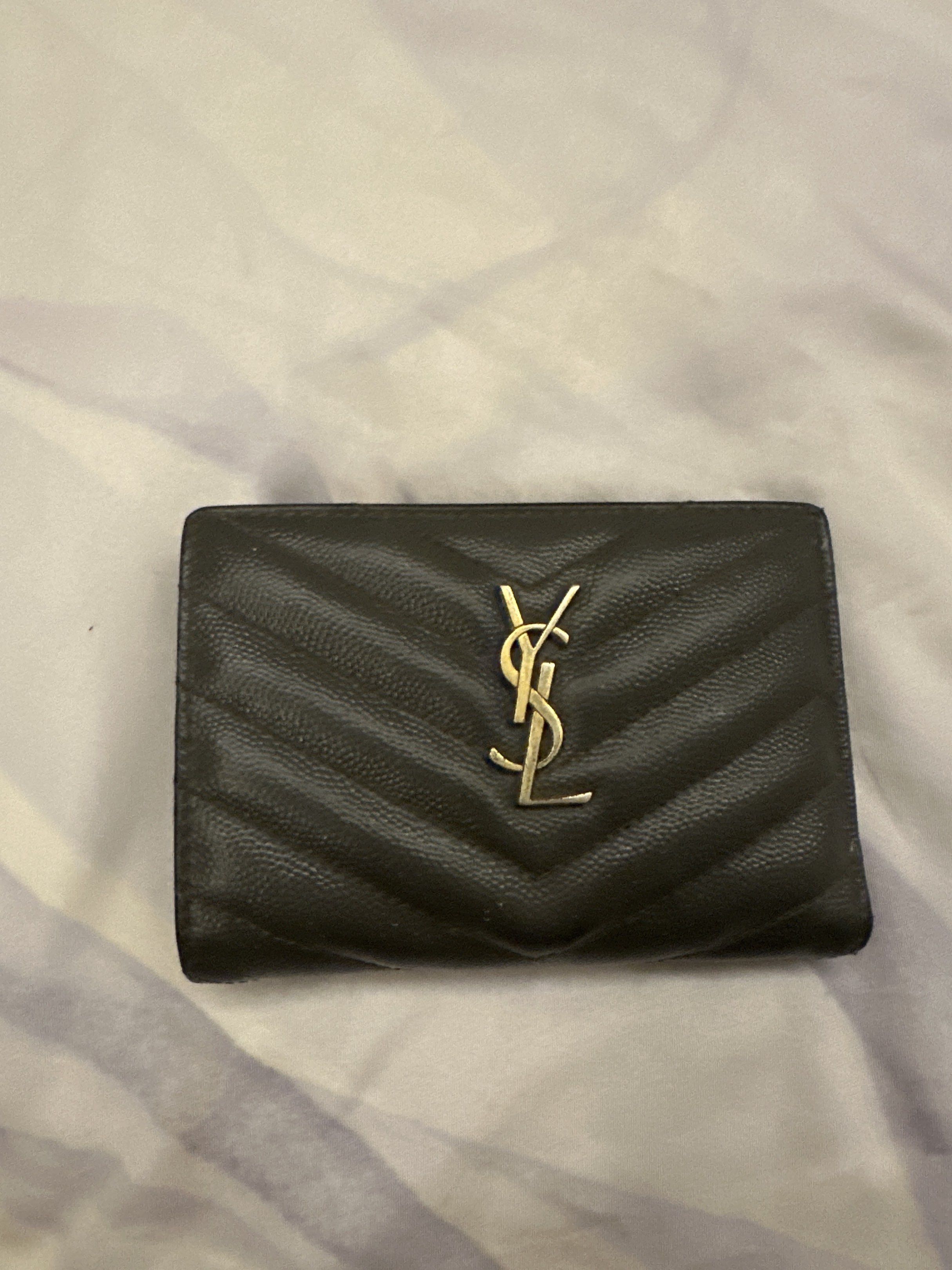 Saint Laurent YSL Compact Wallet, Luxury, Bags & Wallets on Carousell