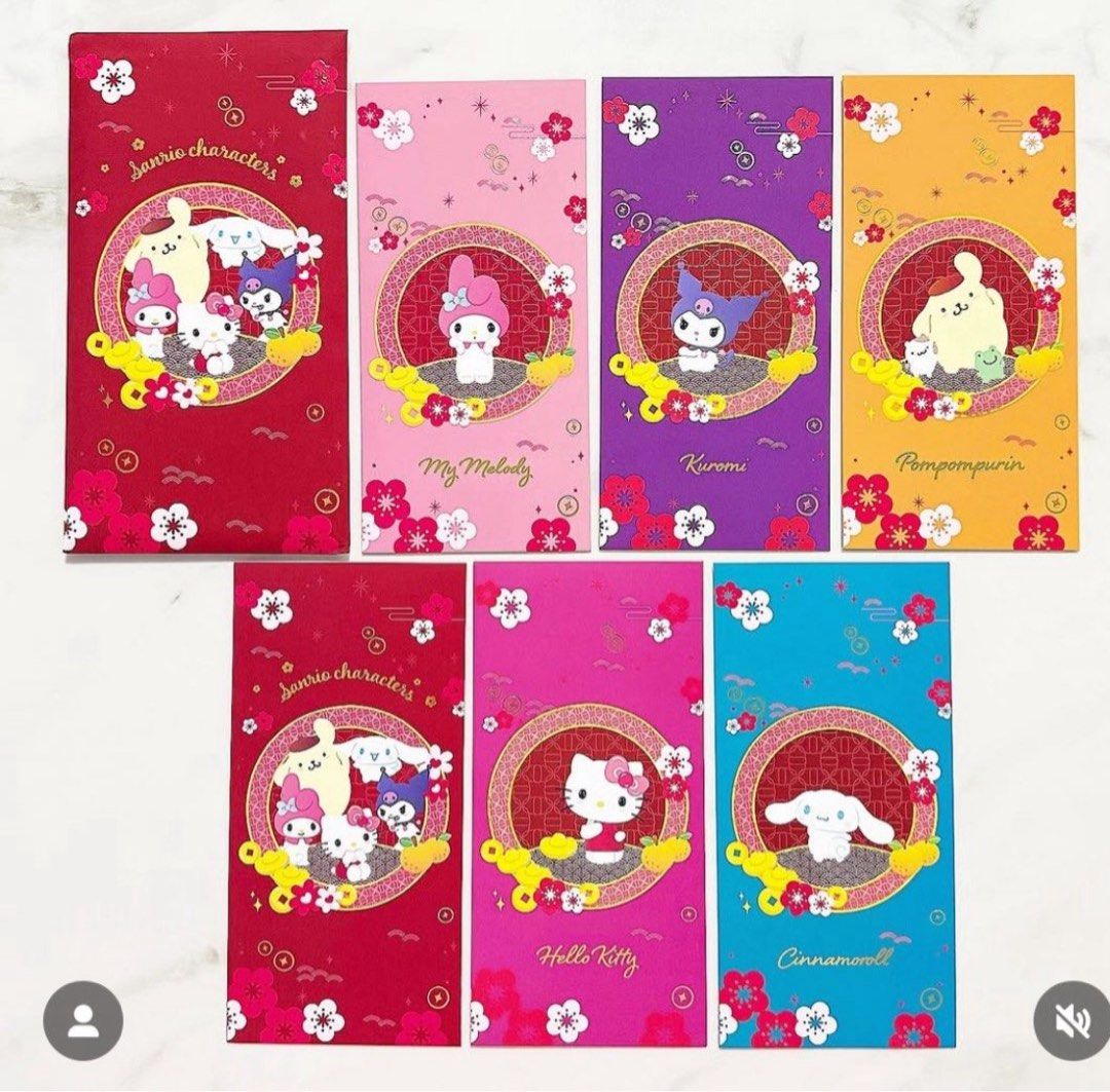 Sanrio Characters Ang Pao Packets. $1,2 for 1 psc, Hobbies & Toys ...