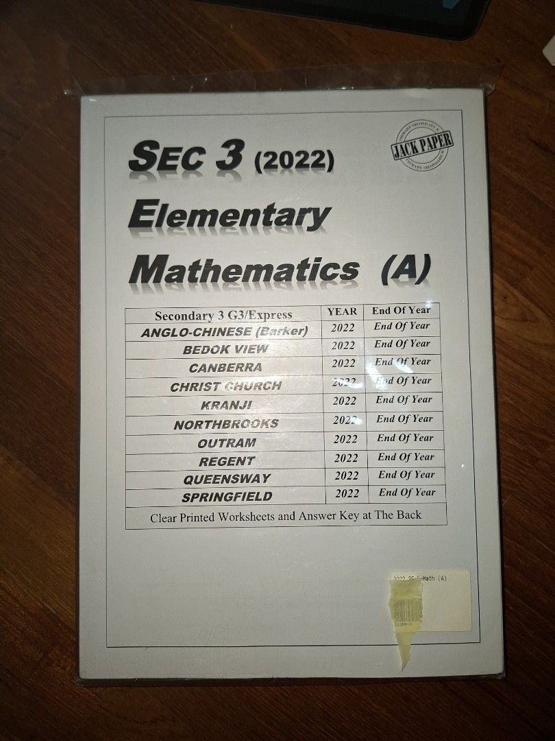 Secondary 3E E-Math Set A, Hobbies & Toys, Books & Magazines ...