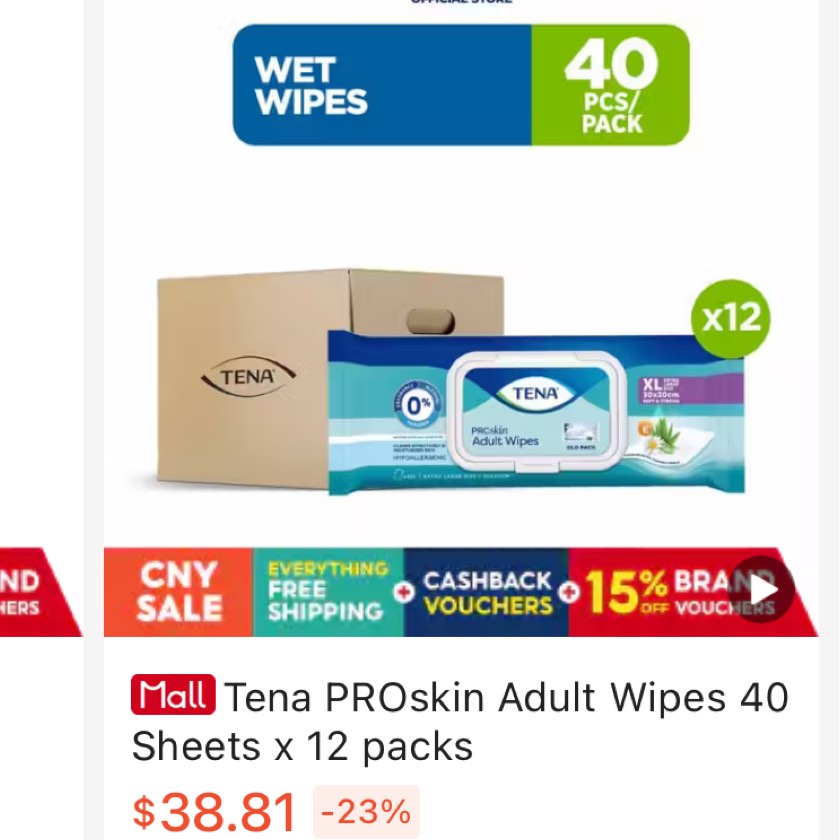 Tena PROskin Adult Diapers - Various Types & Sizes, Health & Nutrition ...