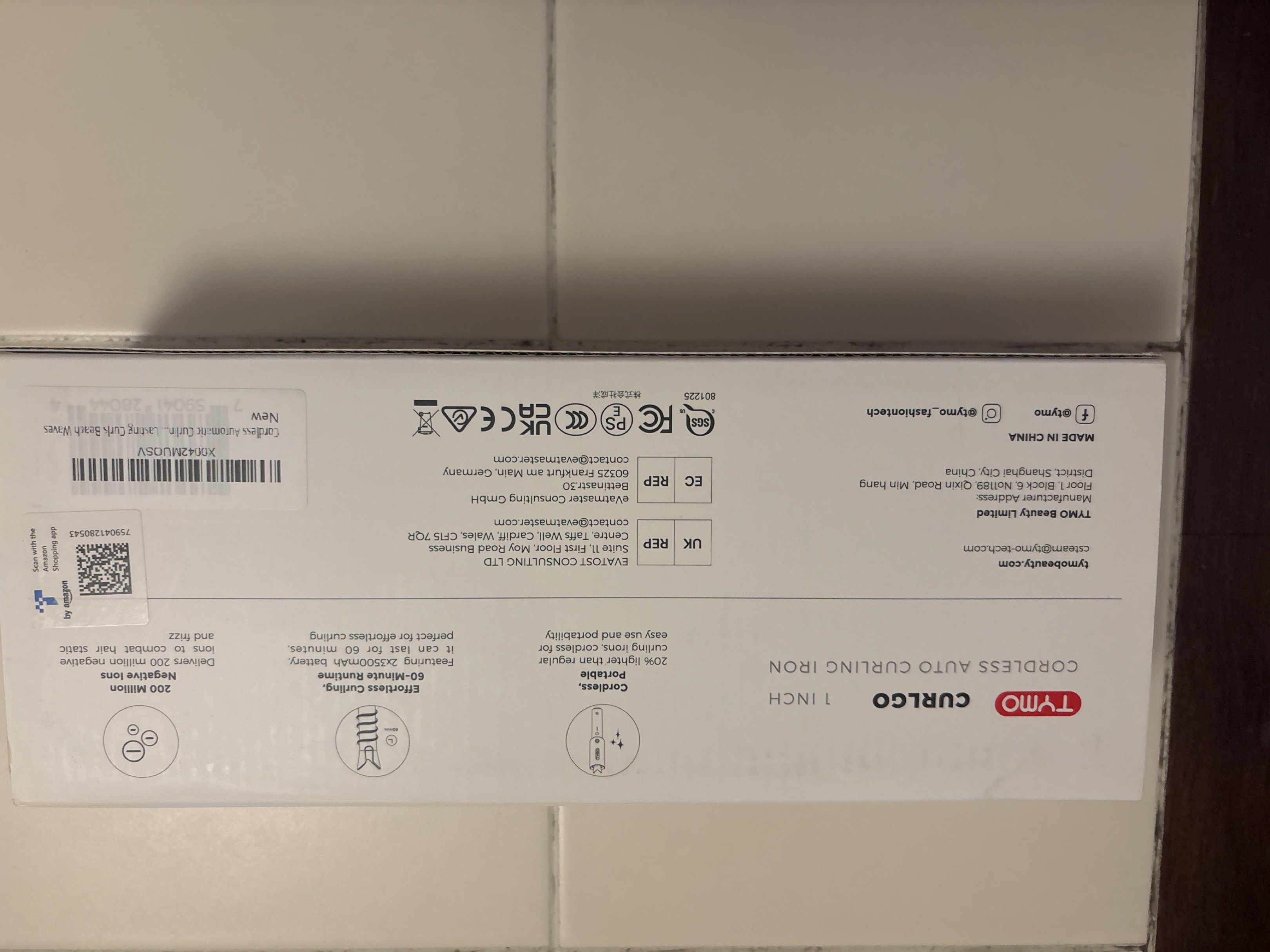 TYMO Curlgo 1 inch cordless auto curling iron, Beauty & Personal Care ...