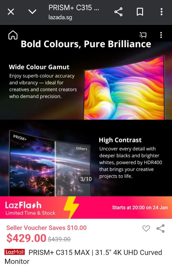 UHD 4K Large Curve Monitor (31.5'), Computers & Tech, Parts ...