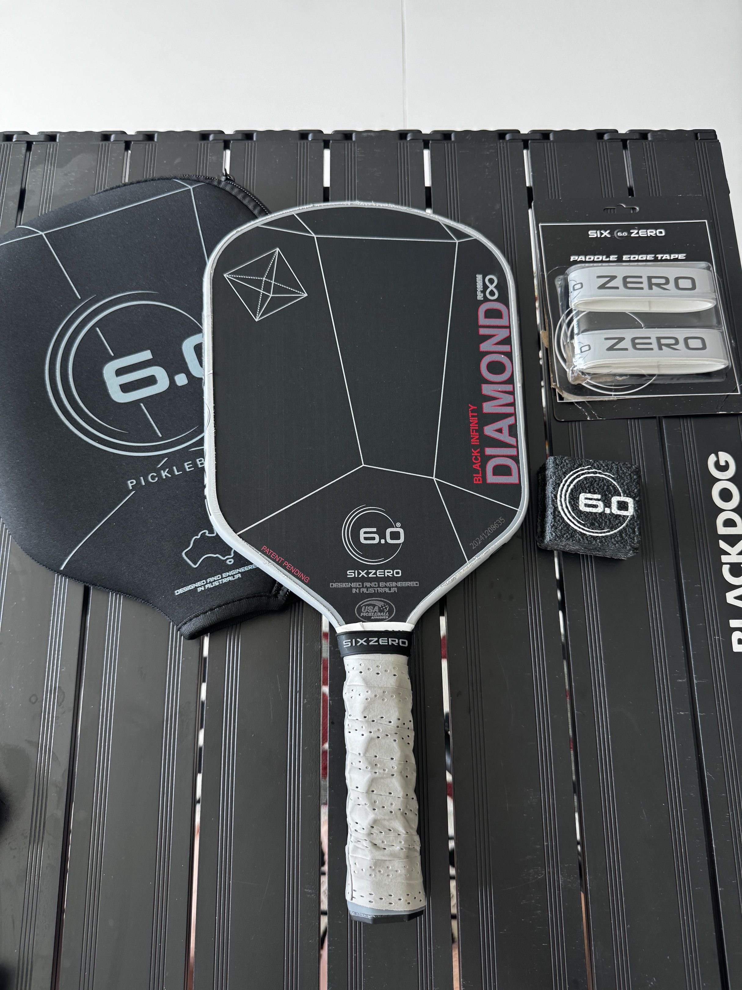 Used Six Zero Infinity Edgeless Black Diamond Power Pickleball Paddle ...