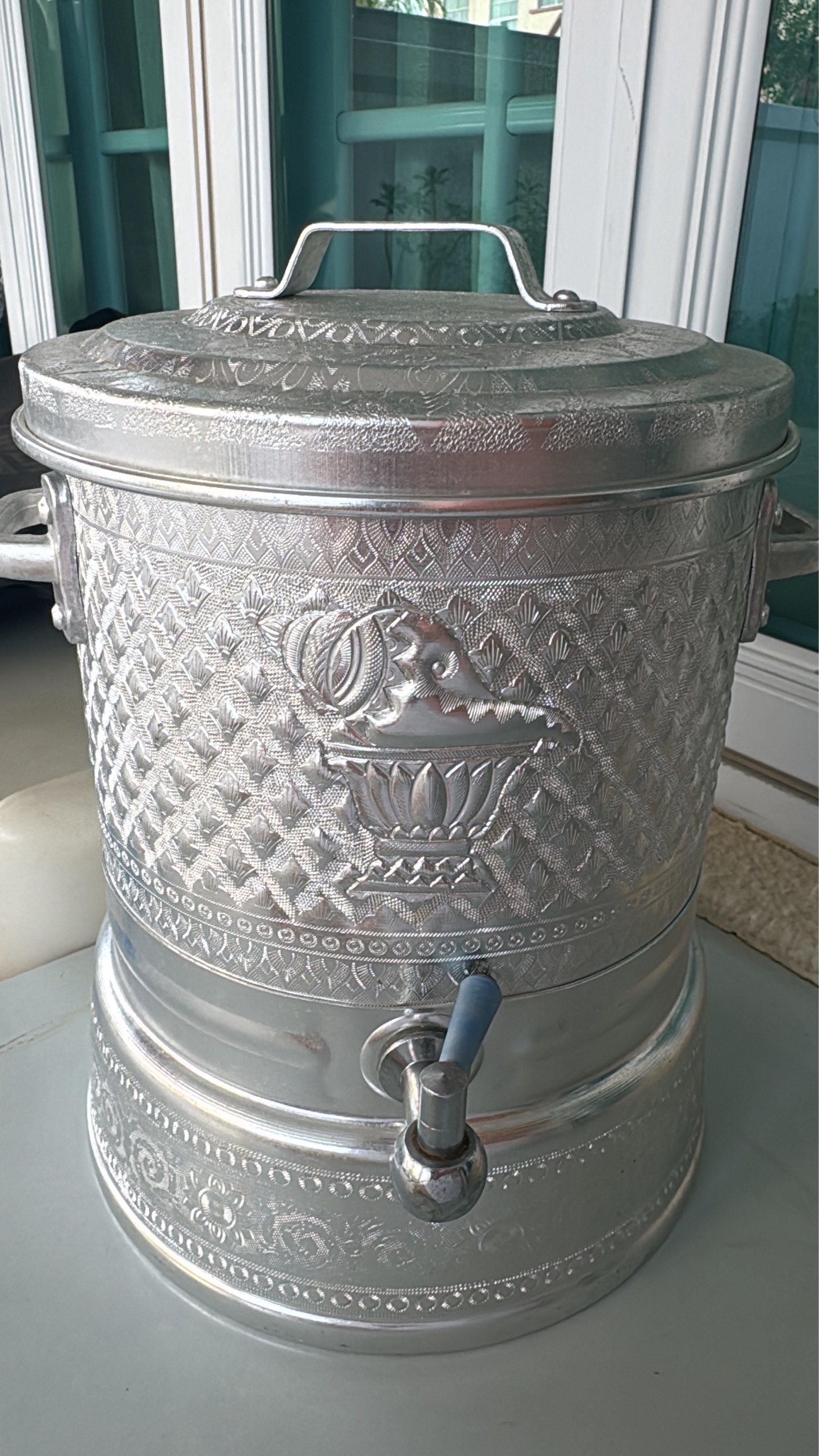 Vintage Embossed Aluminum Water Dispenser, TV & Home Appliances ...