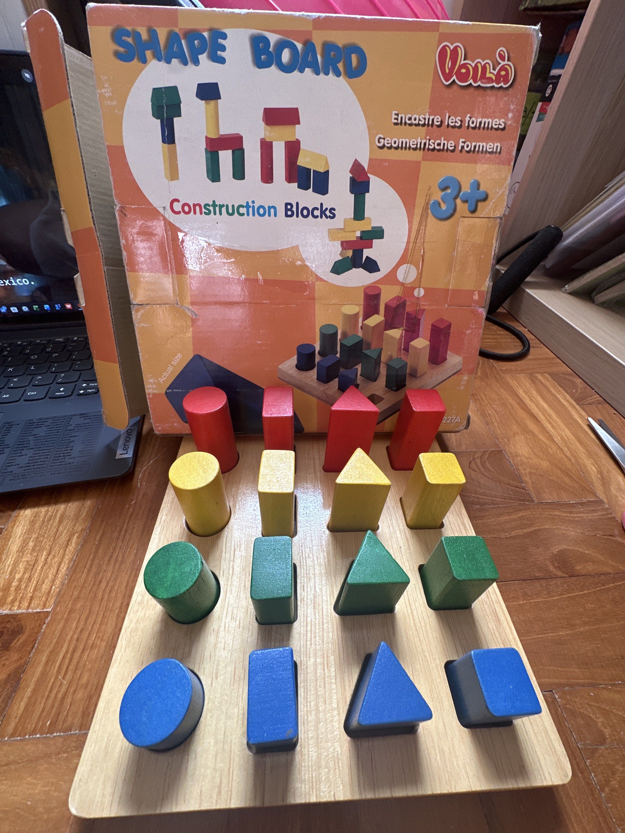 Voila Shape Board Construction Blocks, Hobbies & Toys, Toys & Games on ...