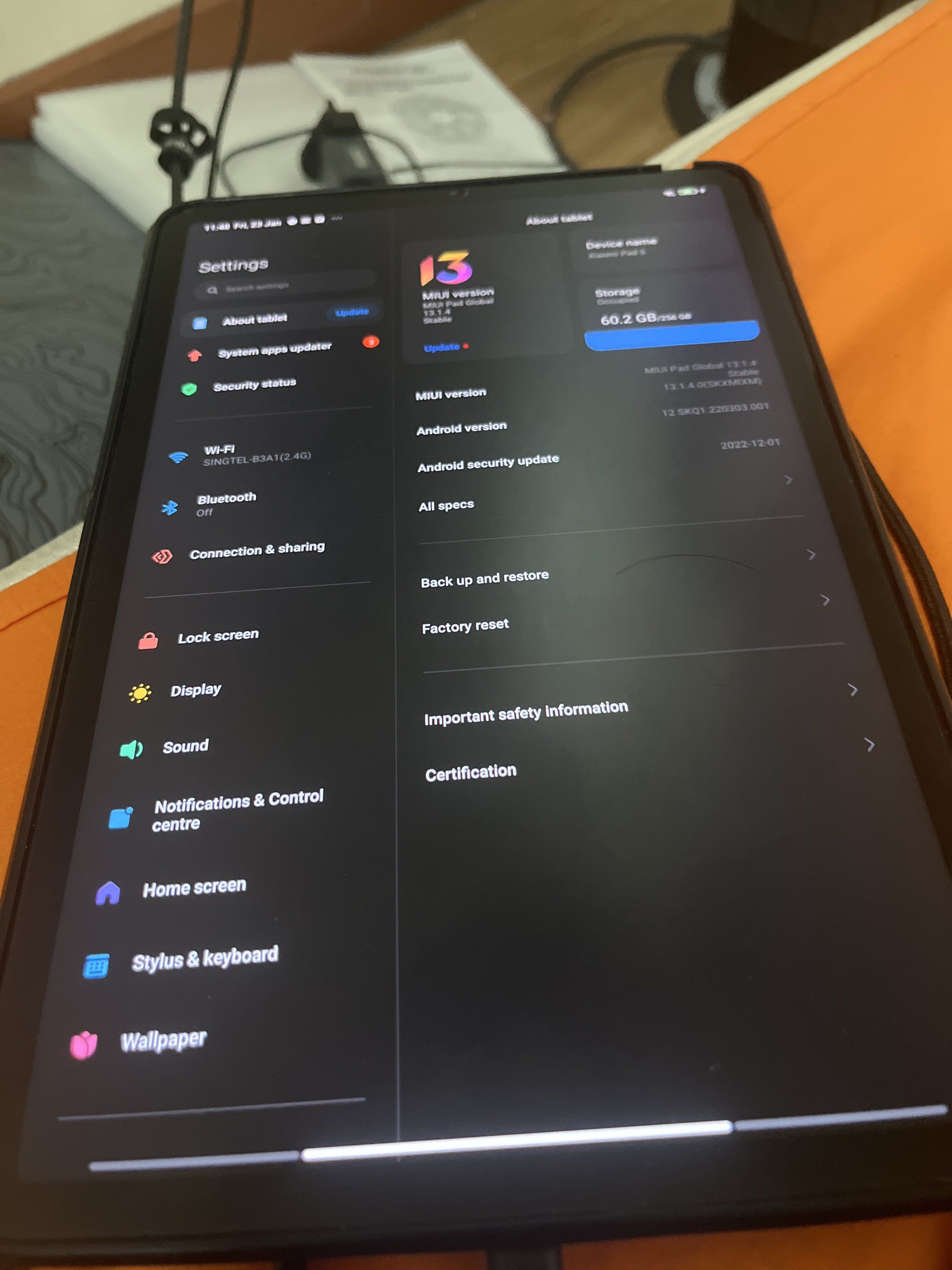 Xiaomi Pad 5 (WiFi) Cosmic Gray 256GB, Mobile Phones & Gadgets, Tablets ...