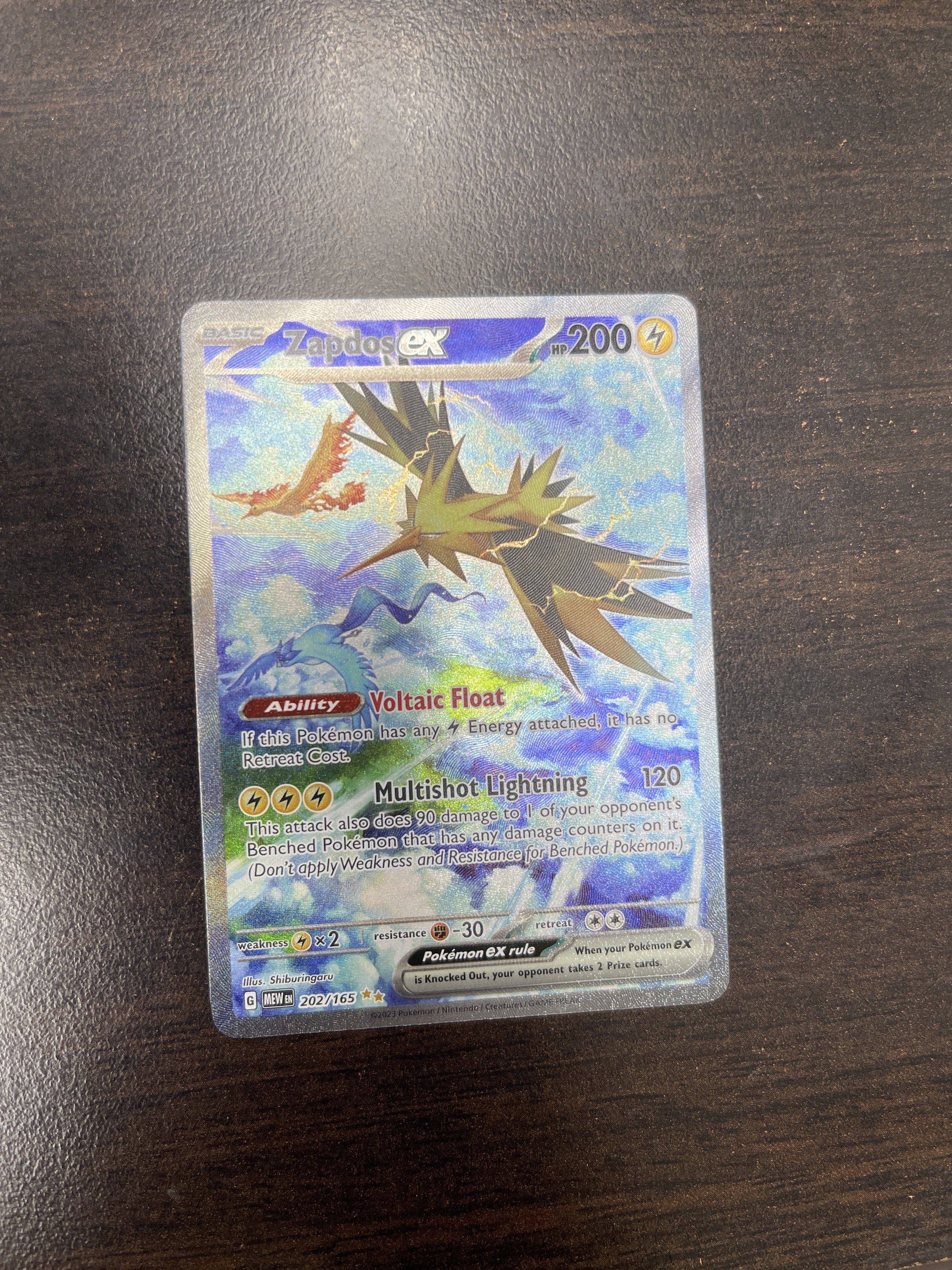 Zapdos EX Full Art Pokemon Card, Hobbies & Toys, Toys & Games on Carousell