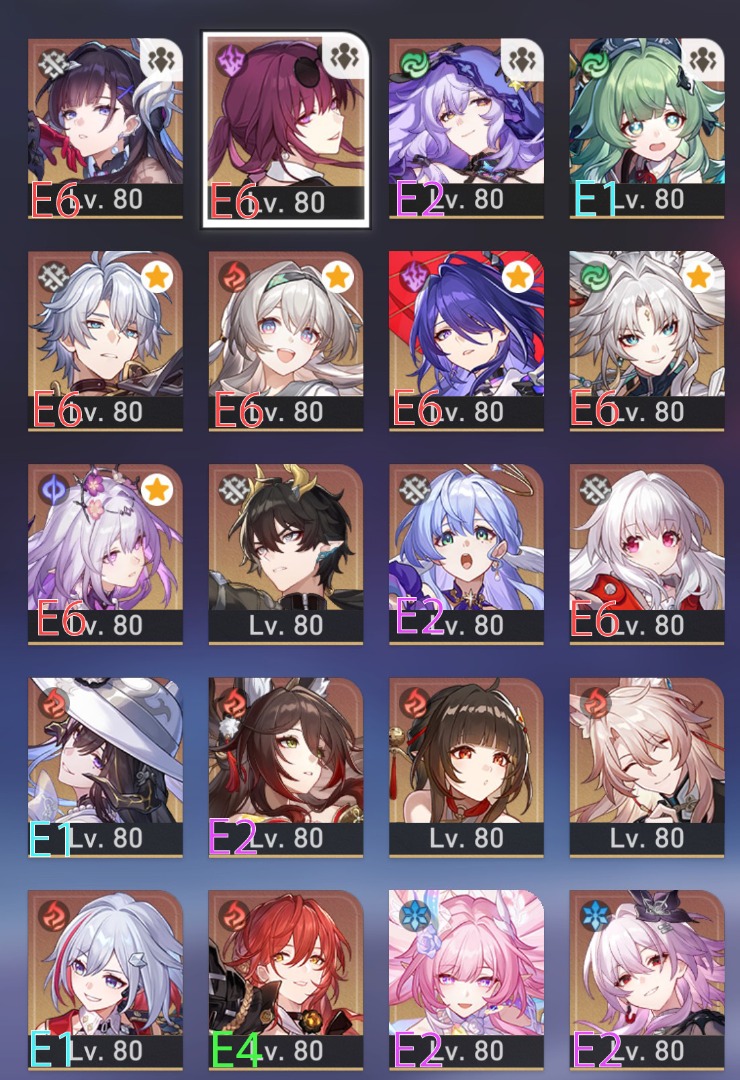 [12x E6 5* characters] Honkai Star Rail HSR Account, Video Gaming ...