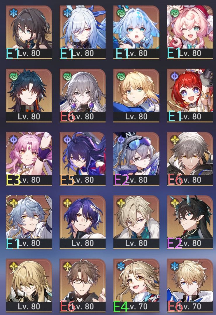 [12x E6 5* characters] Honkai Star Rail HSR Account, Video Gaming ...