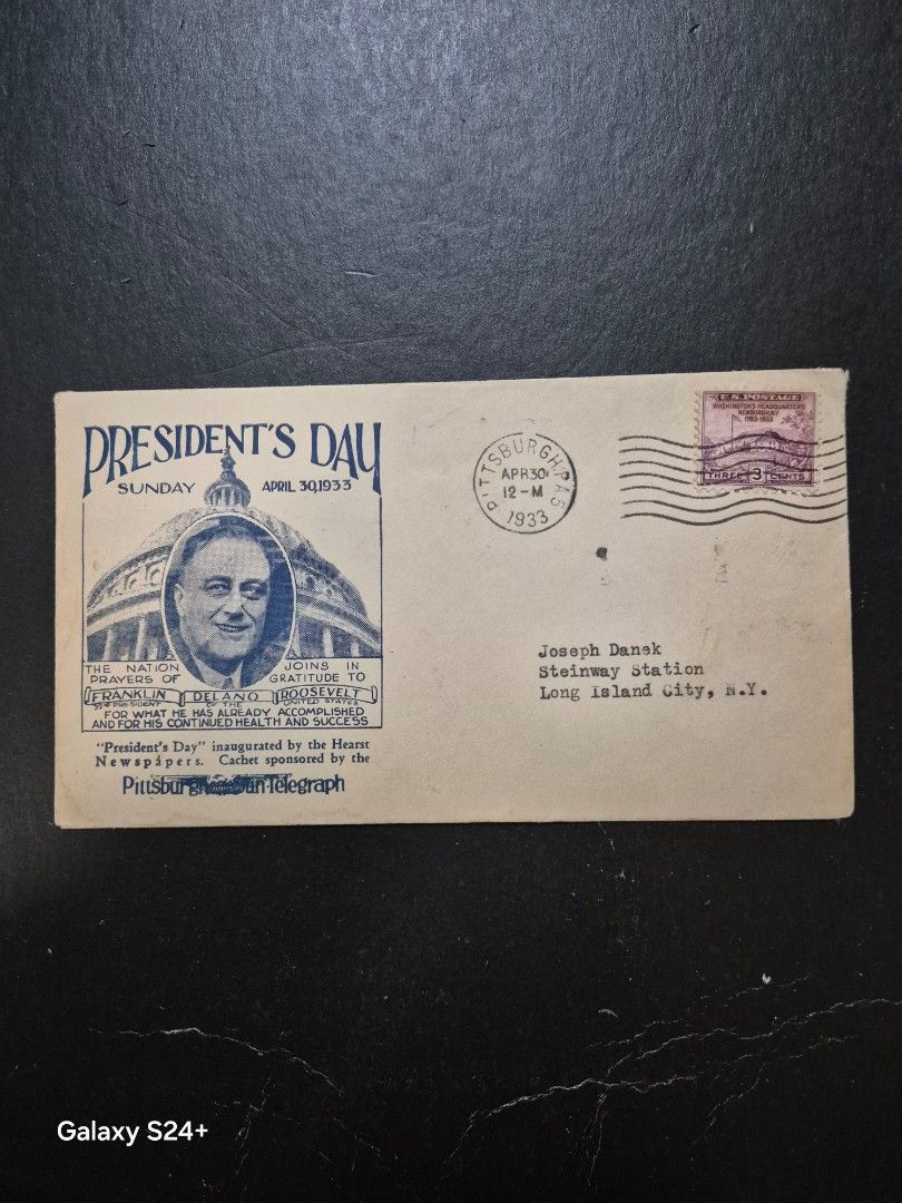 1933 Vintage President's Day Envelope, Hobbies & Toys, Memorabilia ...