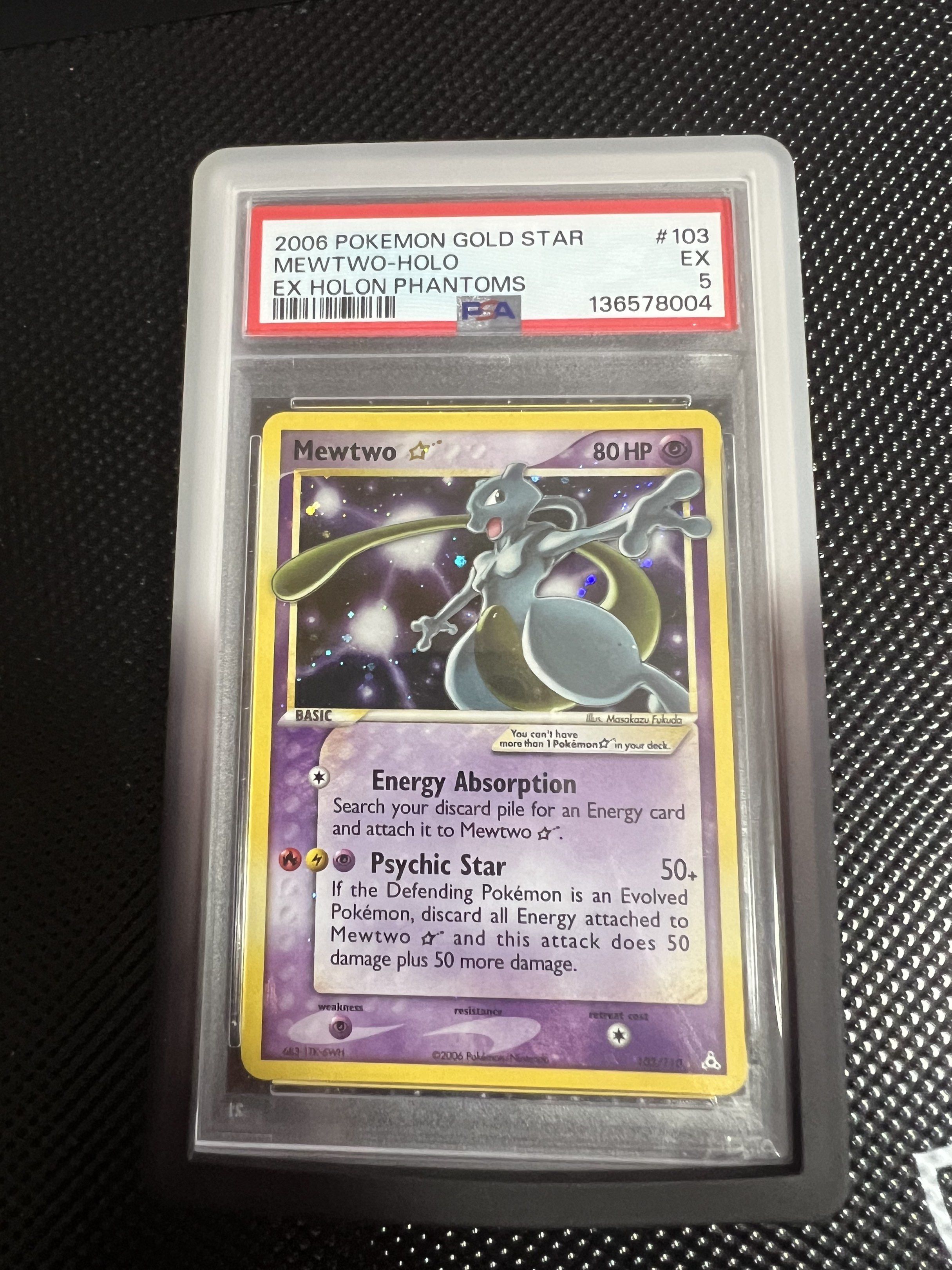 2006 Pokemon Gold Star Mewtwo Holo PSA 5, Hobbies & Toys, Toys & Games ...