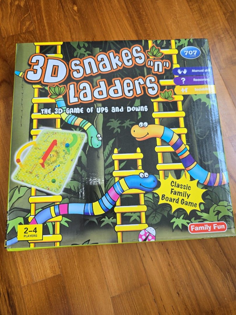 3D Snakes 'n' Ladders Board Game, Hobbies & Toys, Toys & Games on Carousell