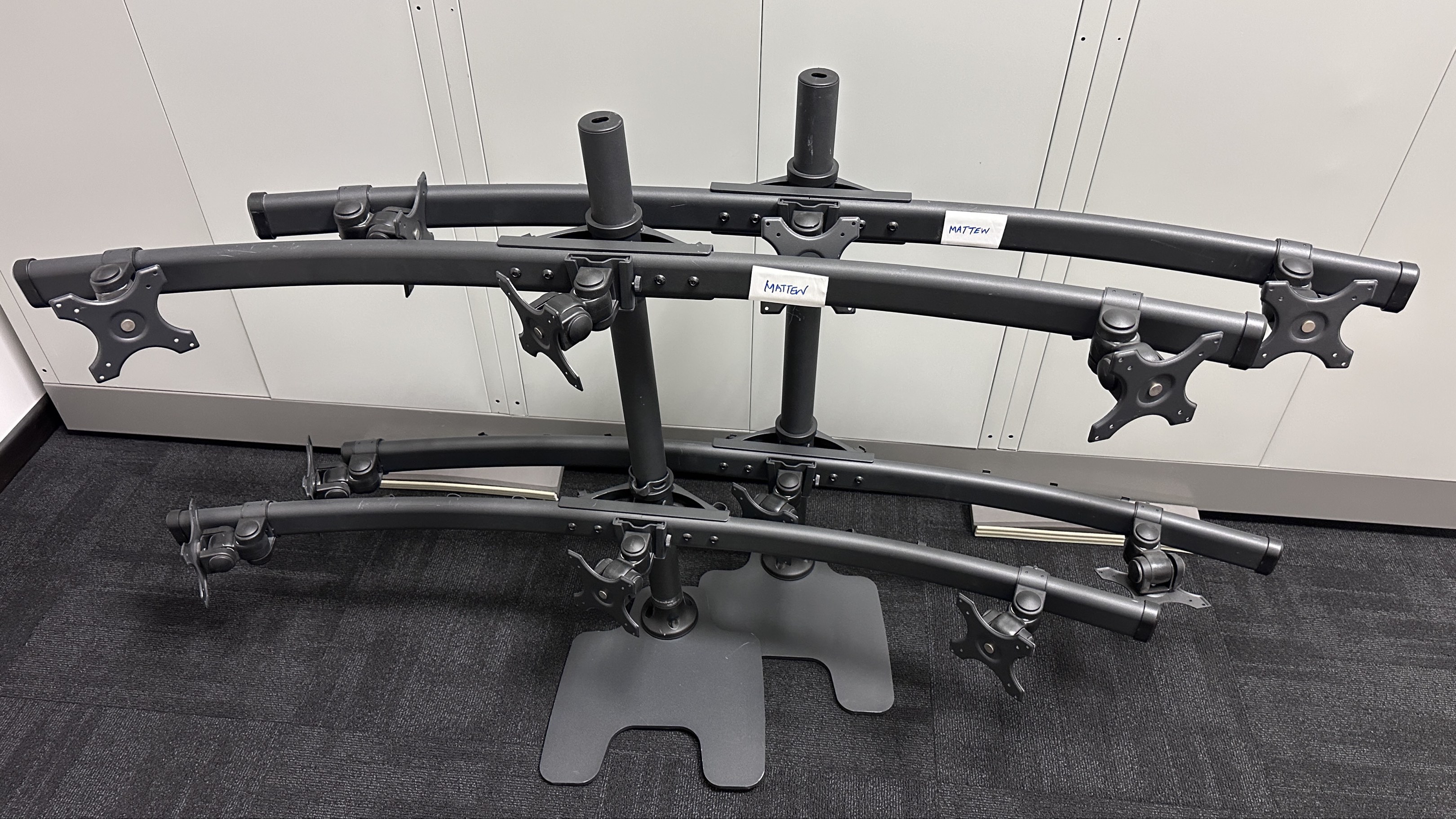 6 Monitor Arm - Black. Holds 6 monitors, Computers & Tech, Parts ...
