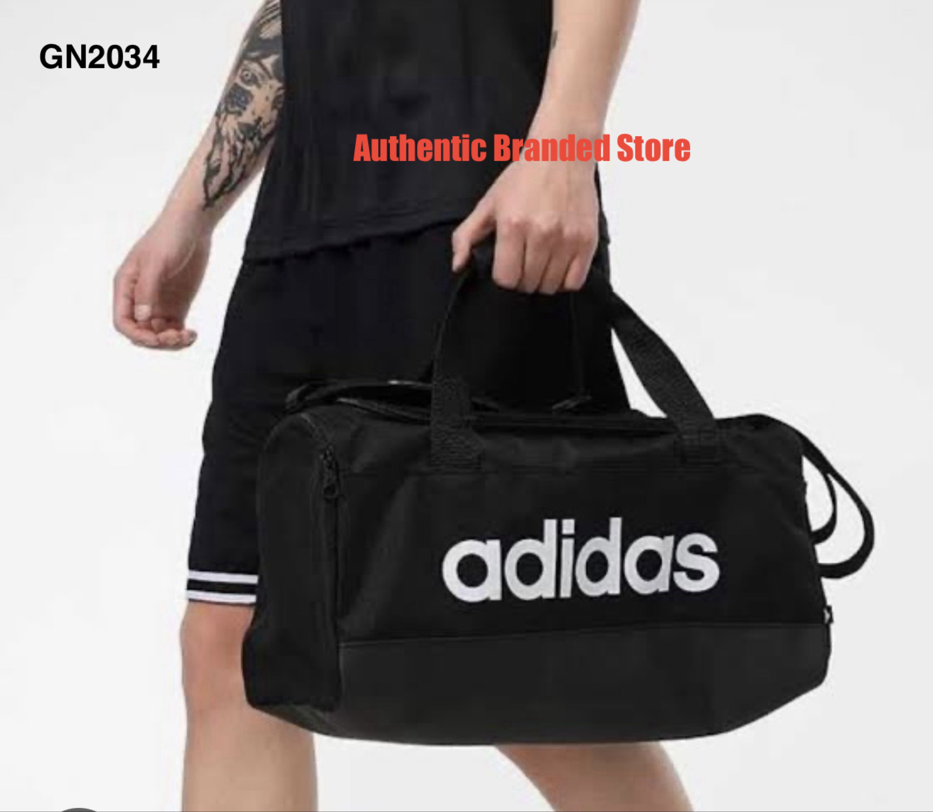(💯 Auntentic )Adidas Linear Duffel Bag Inner shoe compartment, Men's ...
