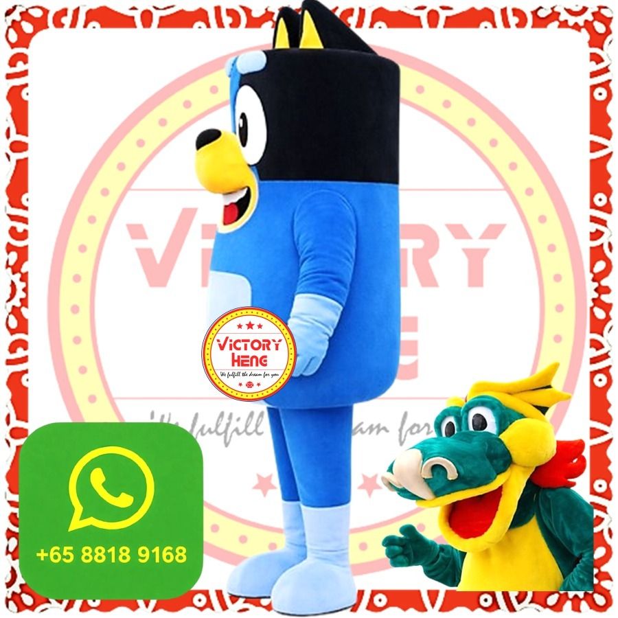 🐕 Bluey (Blue Dog) Mascot, Hobbies & Toys, Occasions & Party Supplies ...