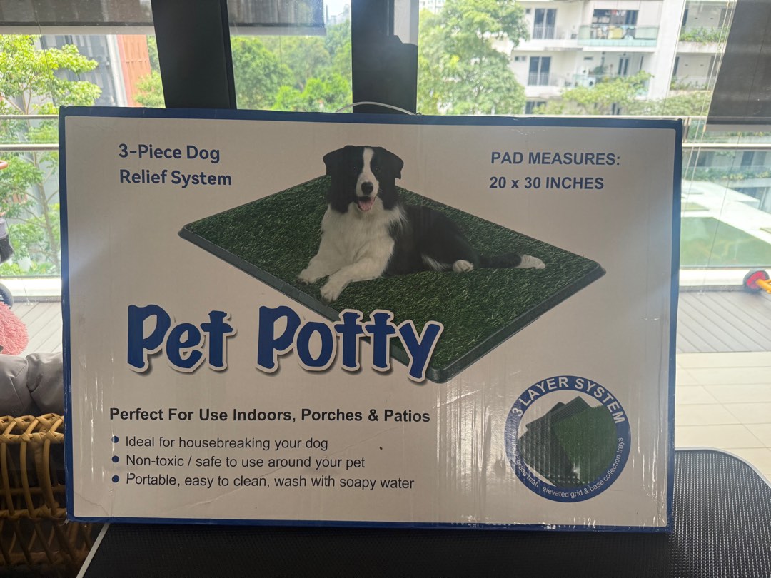 🆕 Brand New Dog Potty Grass Pee Pad / Toilet Tray – Indoor (51 × 76 cm ...