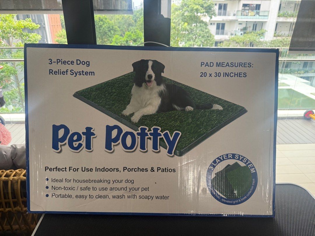 🆕 Brand New Dog Potty Grass Pee Pad / Toilet Tray – Indoor (51 × 76 cm ...