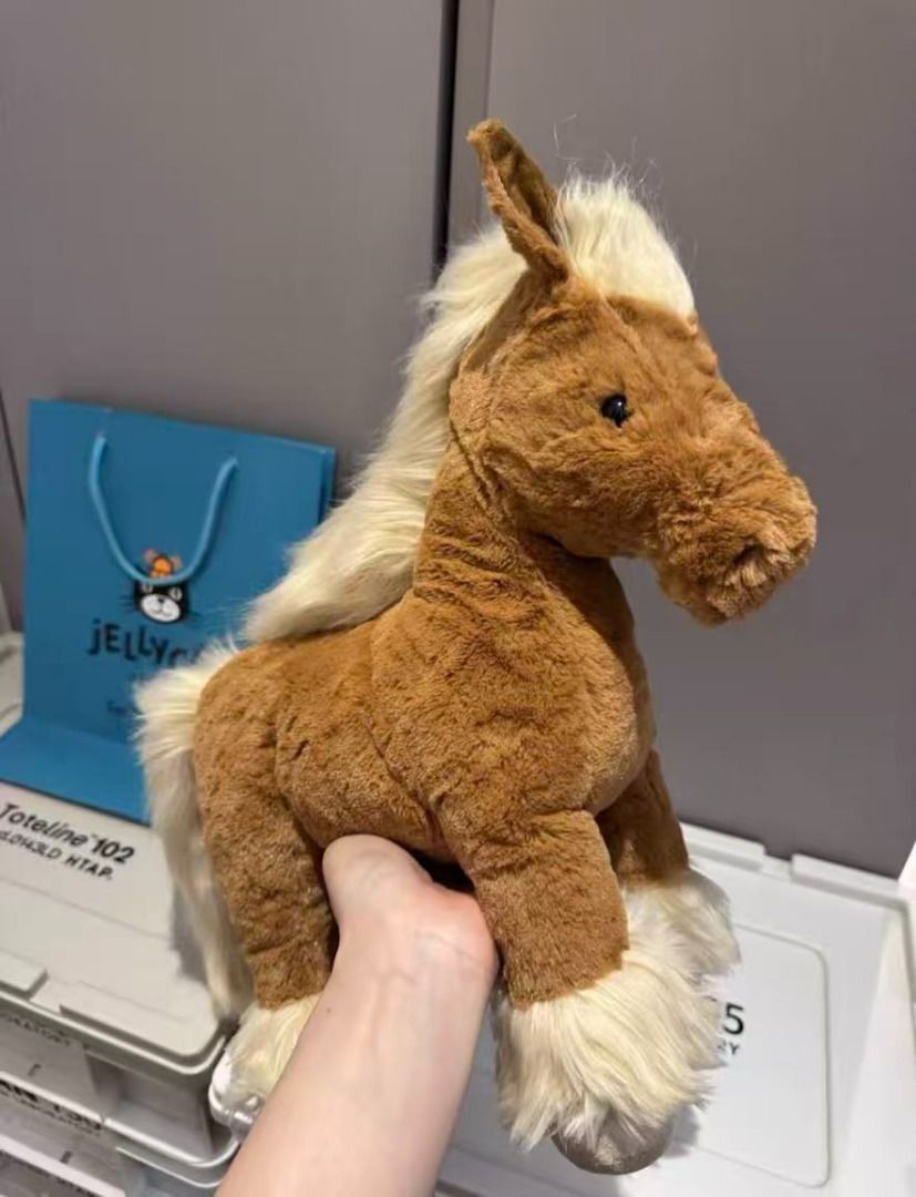 🌹 Jellycat Jungle Animals Series Freya Pony Plush Toy, Brown, Hobbies ...