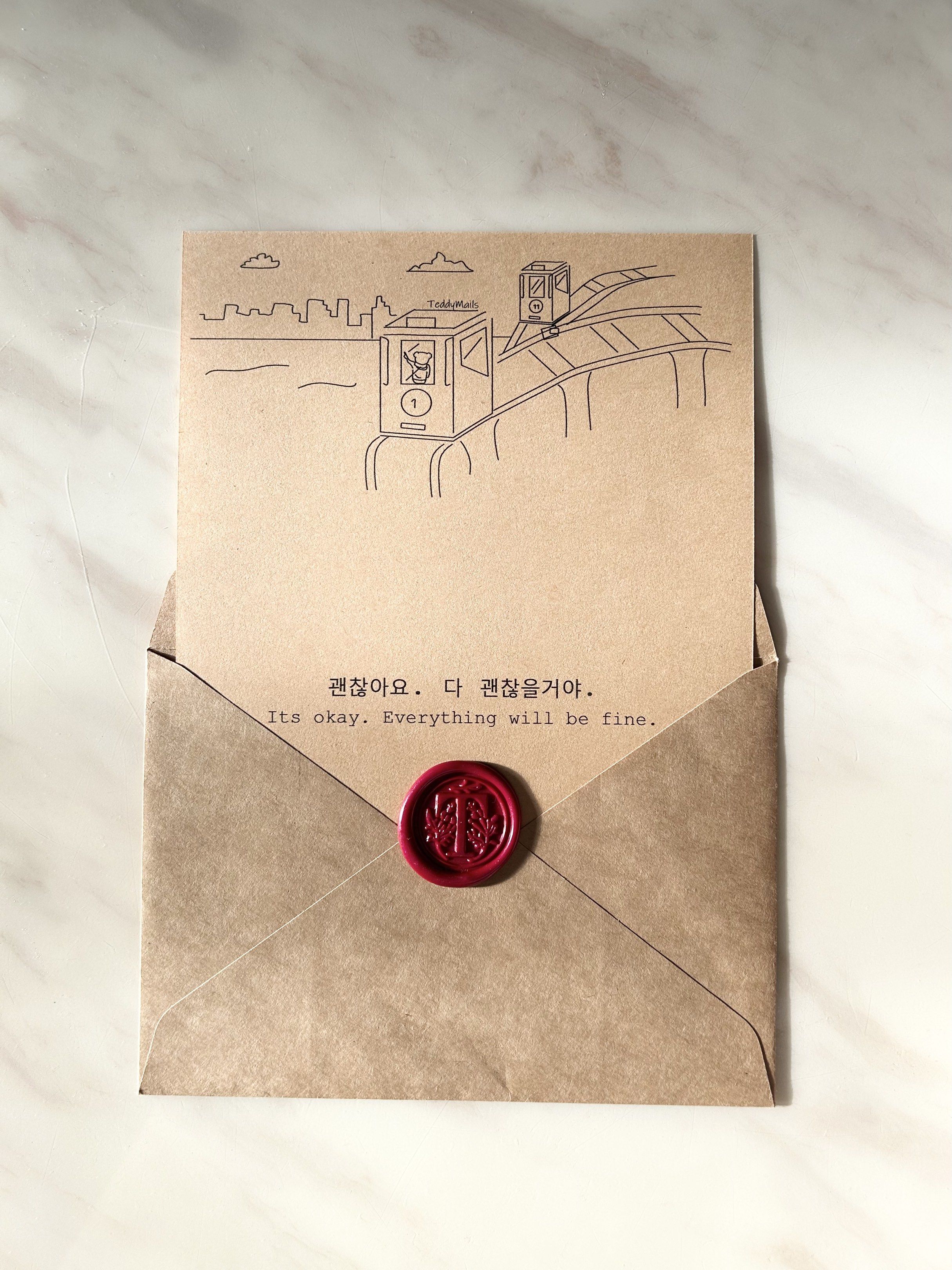 A5 art letter drawing customised message birthday graduation farewell ...