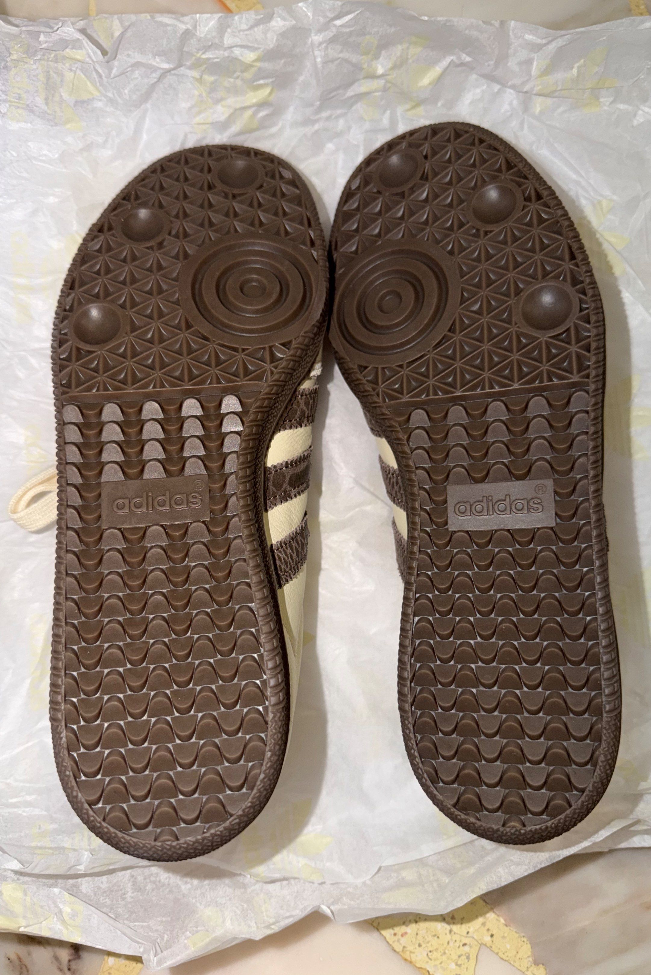 Adidas Samba OG - Cream White/Brown, Women's Fashion, Footwear ...