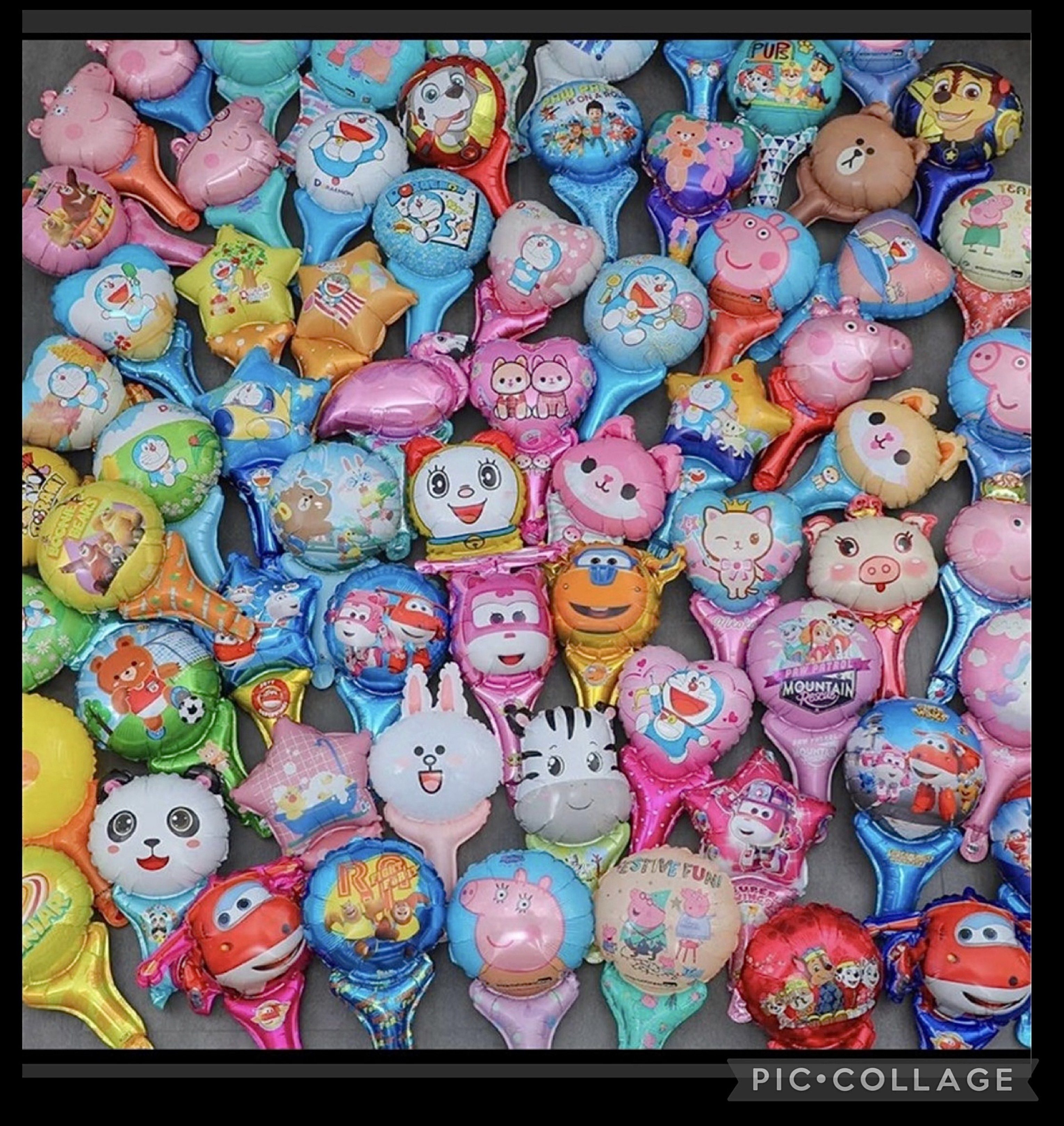 Adorable Party Handheld Foil balloon. Mixture random assorted designs ...